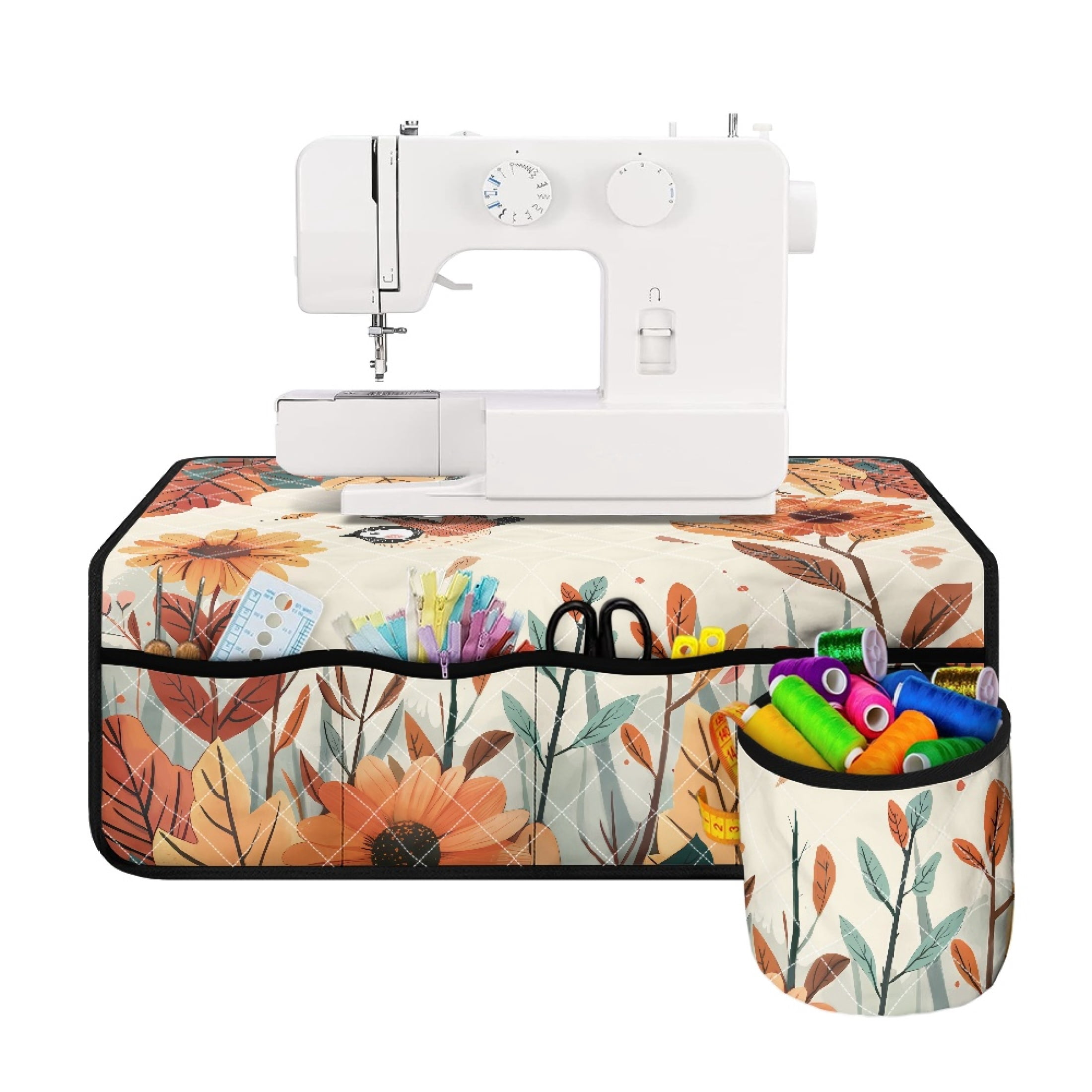 HELLHERO Bird and Sunflower Pattern Sewing Machine Mat Beautiful ...