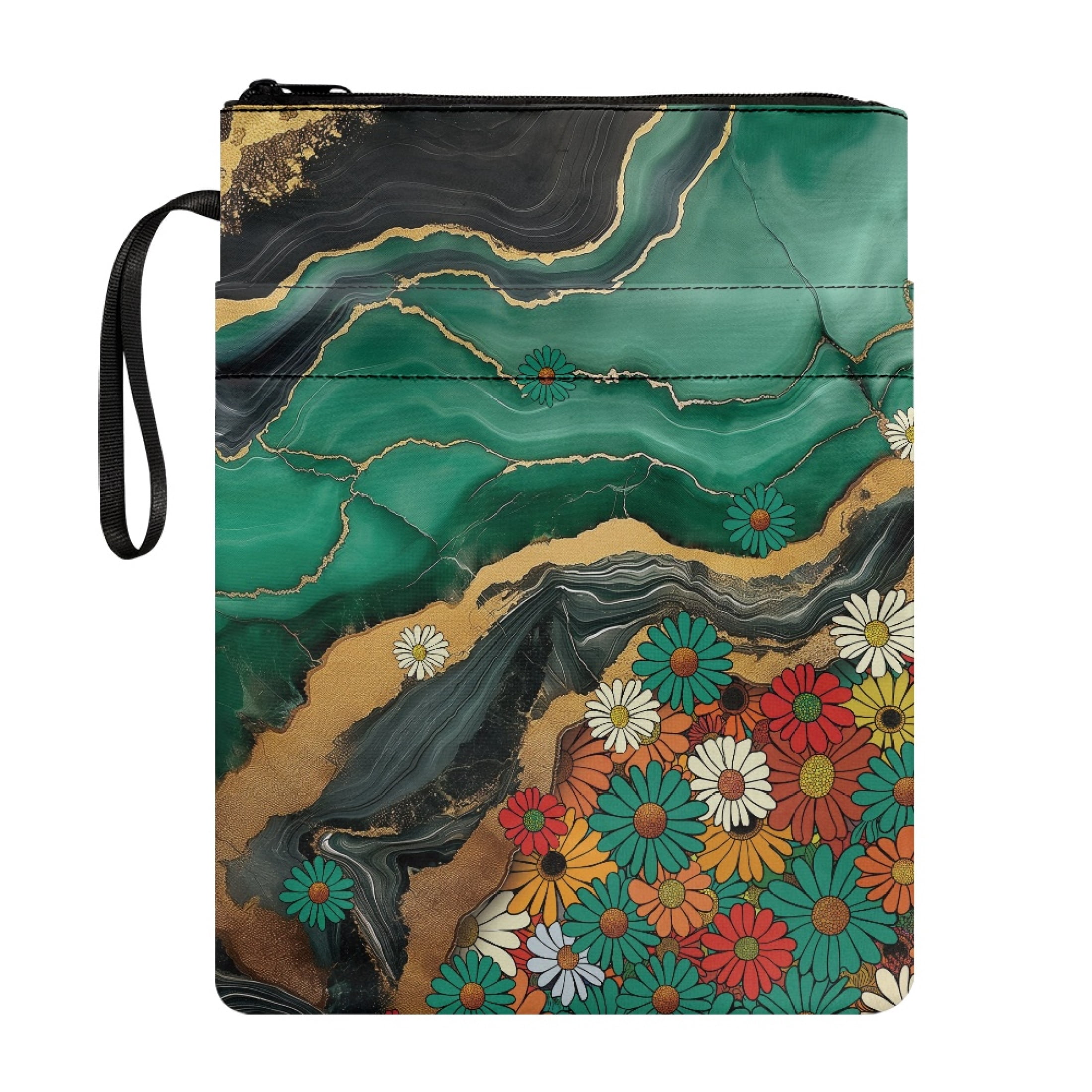 HELLHERO Book Covers Reusable Polyester Fabric Washable Easy Carry Book ...