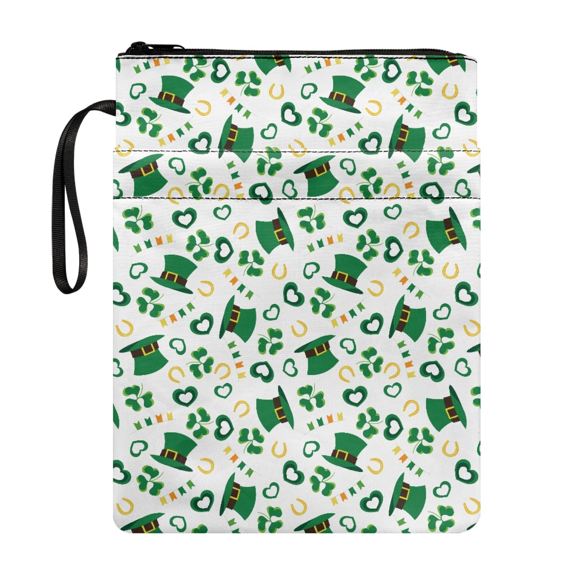 HELLHERO Book Organizer Bag with Zipper Polyester Fabric Book Covers ...