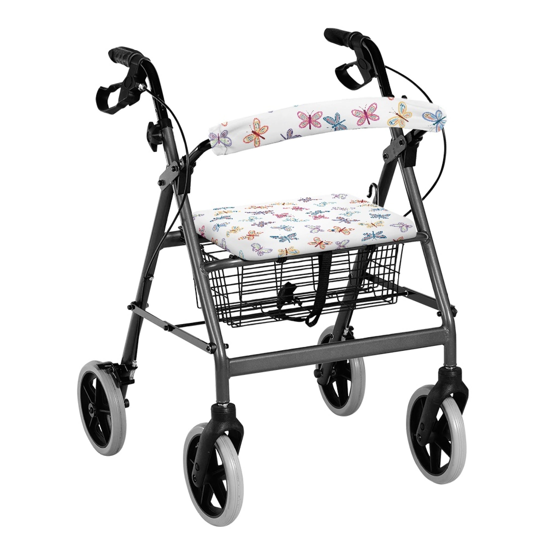 HELLHERO Butterflies Walker Seat Covers and Backrest Covers for The ...