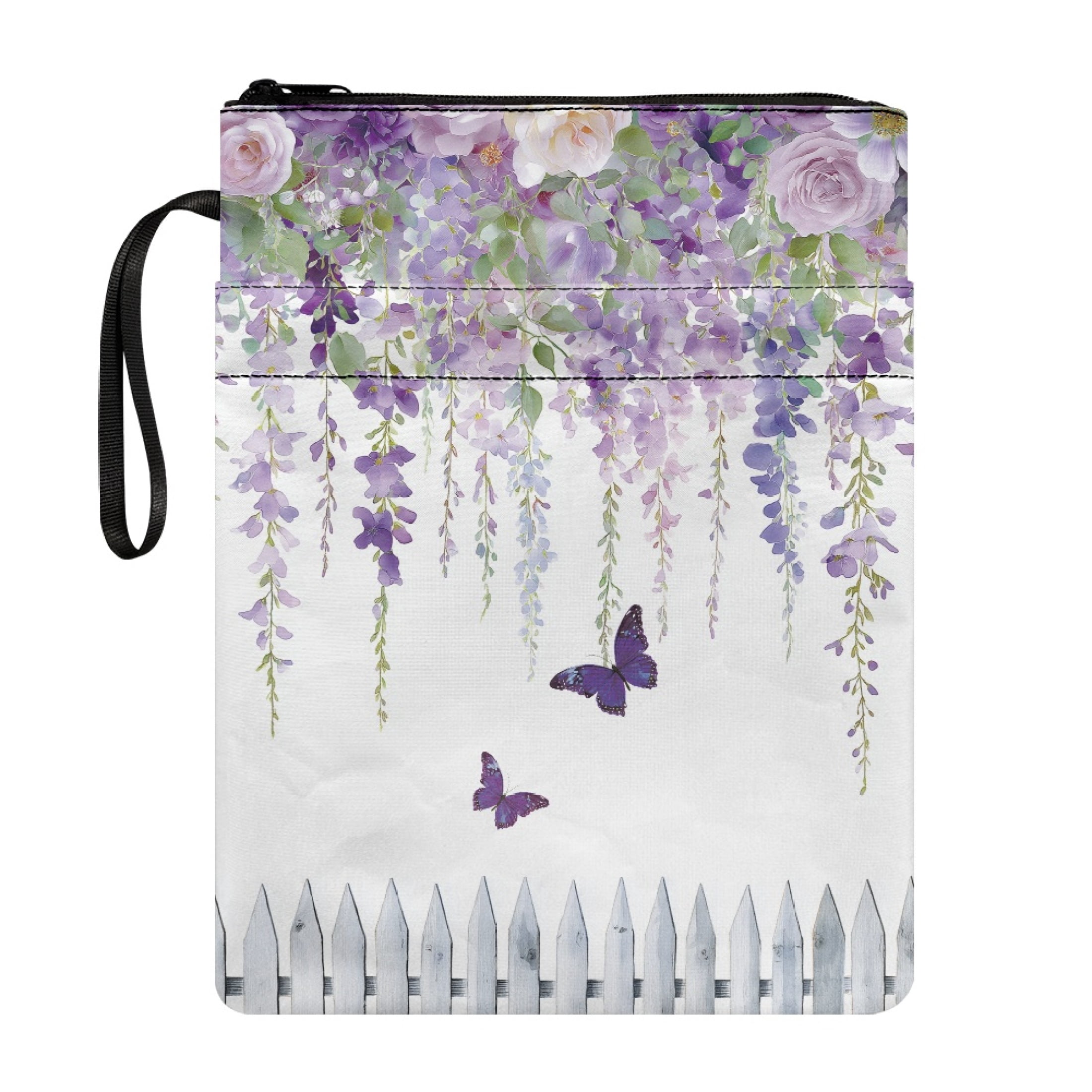 HELLHERO Butterfly and Floral Pattern Book Club Gifts Polyester Fabric ...