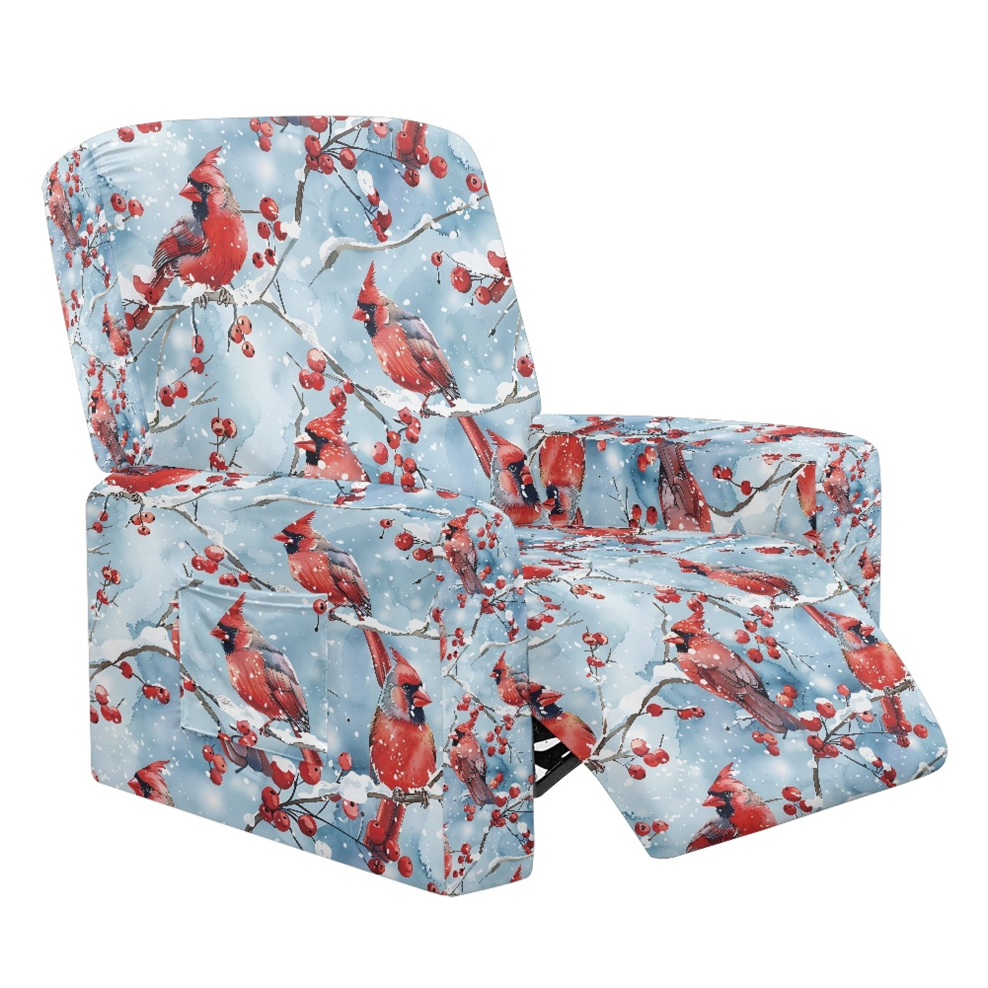 HELLHERO Cardinal Print Recliner Seat Covers for Reclining Chair 1 ...