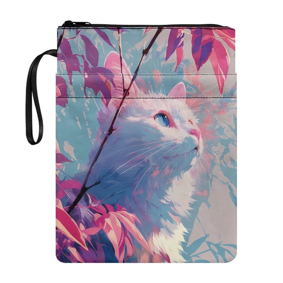 HELLHERO Cat and Maple Leaf Pattern Book Sleeve Book Club Gifts Easy ...