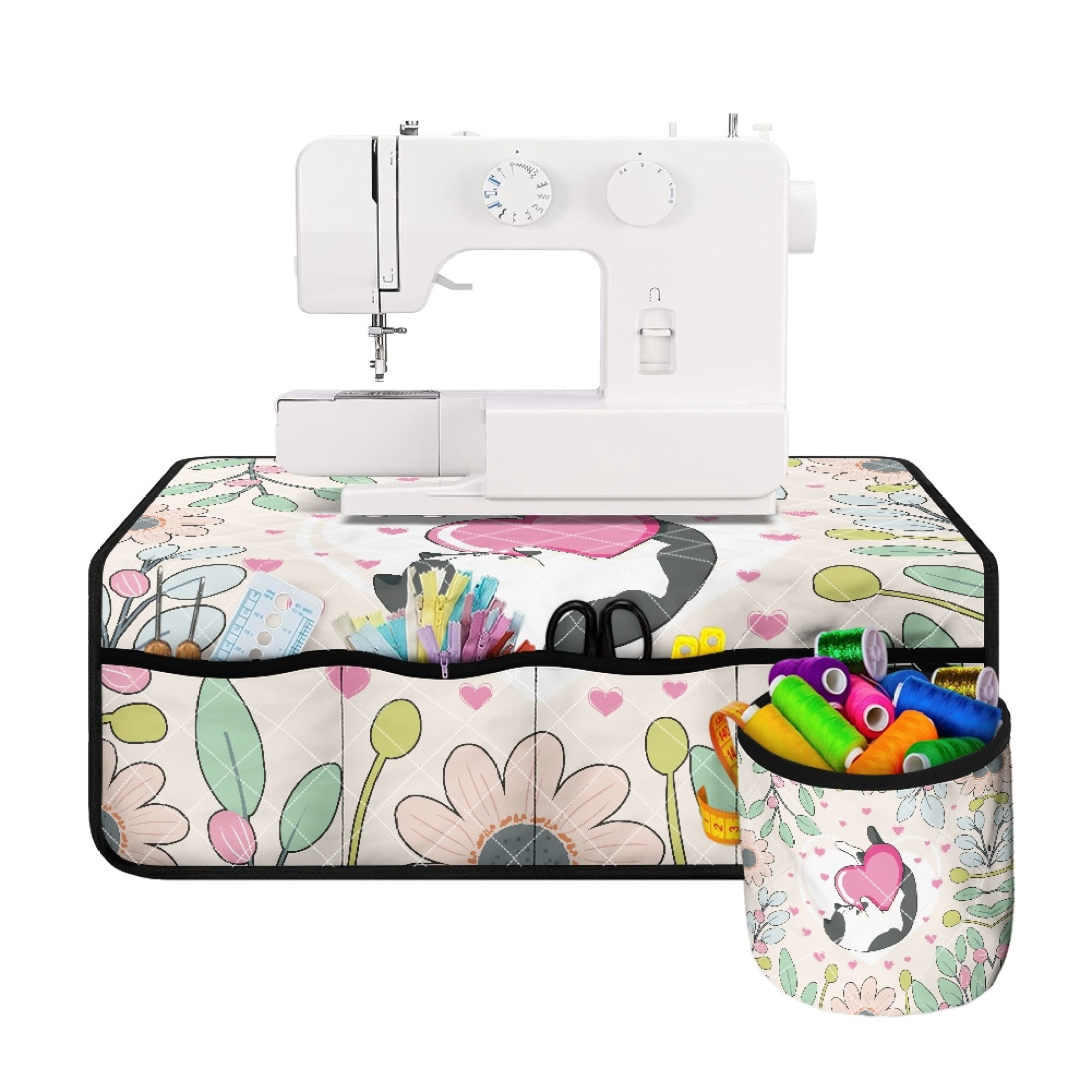 HELLHERO Christmas Sewing Machine Pad Easy to Carry Vibrant Fractal ...