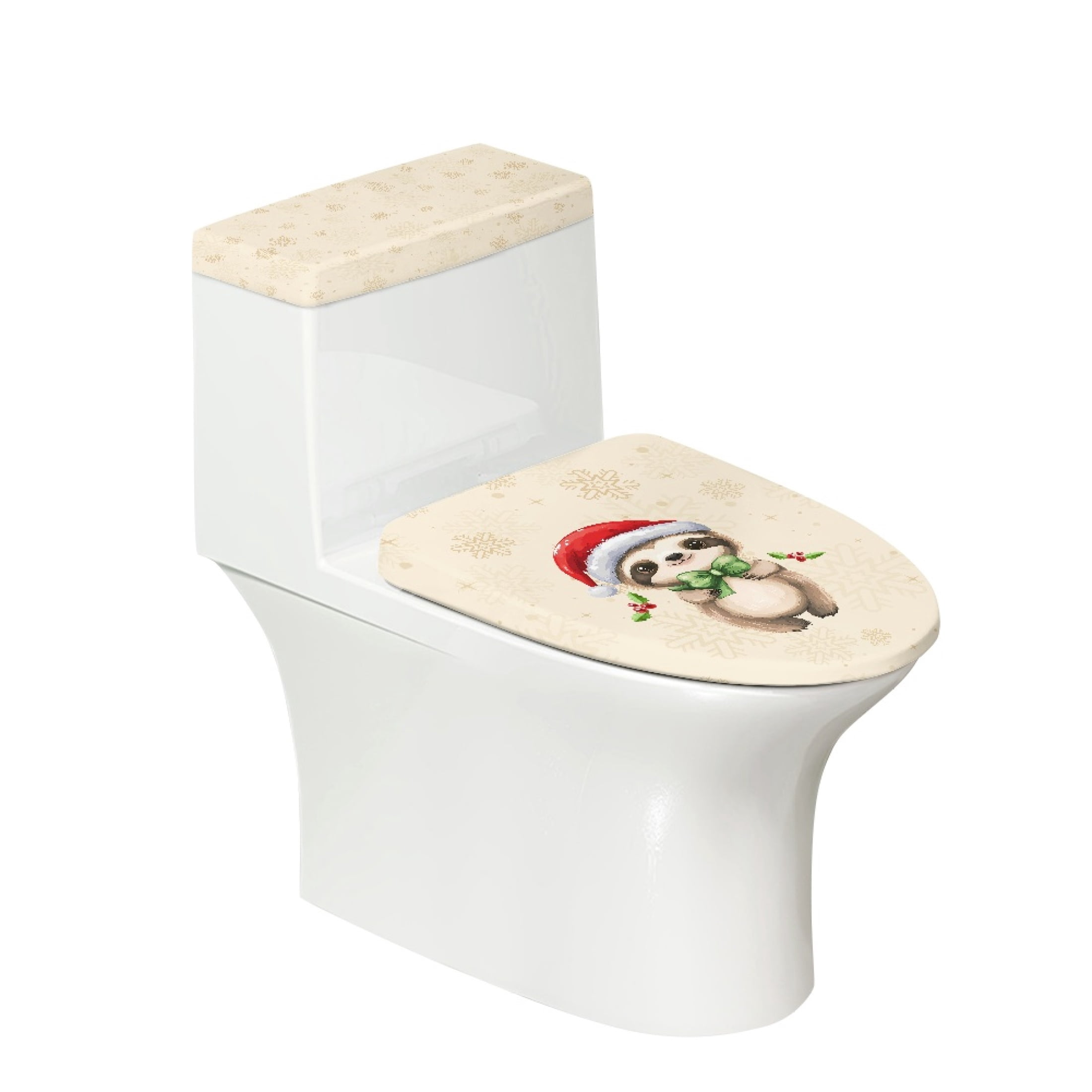 HELLHERO Christmas Tree Lazy Pattern Cozy Toilet Seat Covers Universal ...