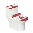 HELLHERO Christmas Tree Toilet Lid Seat Cover Set, Reusable Polyester ...