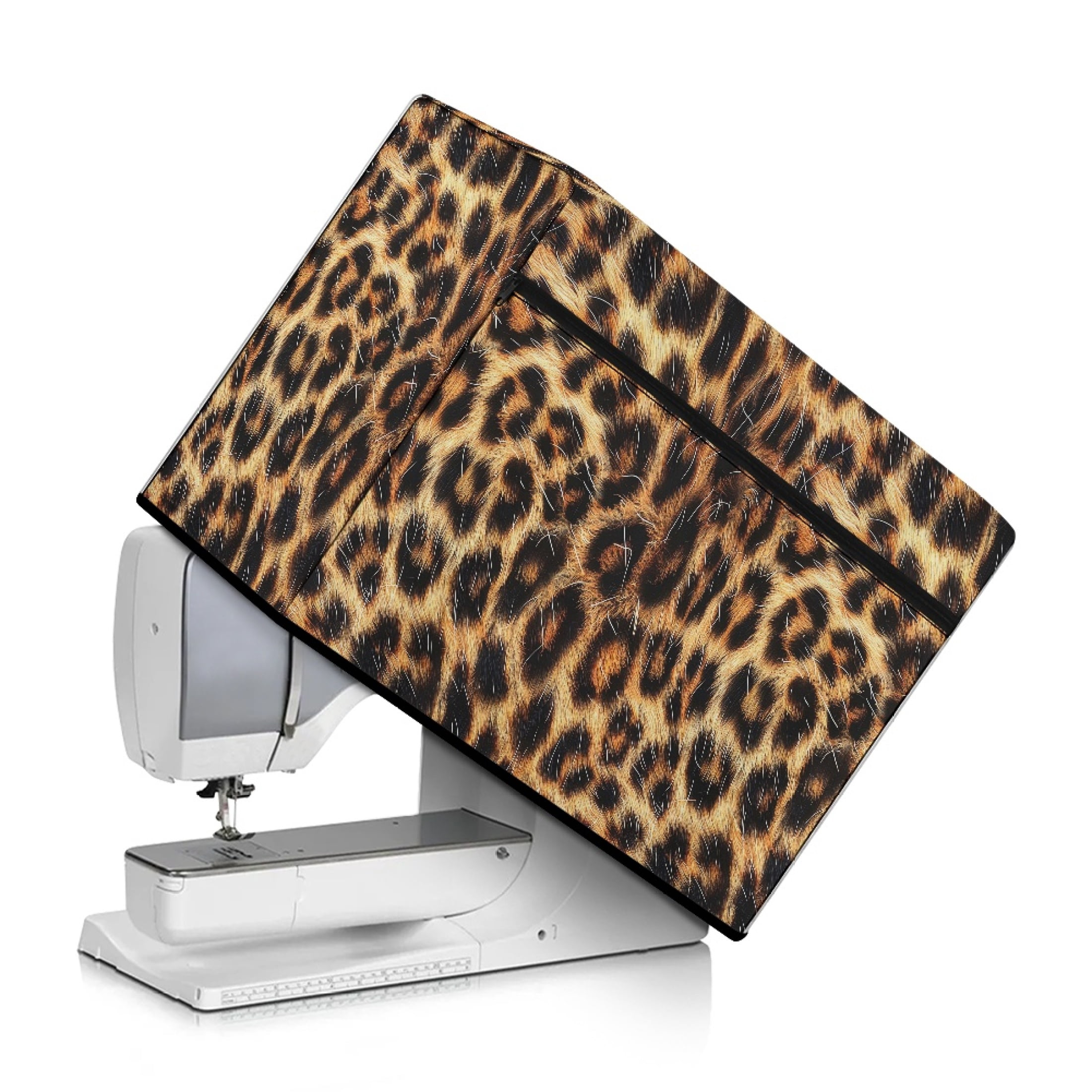 HELLHERO Classic Brown Leopard Print Sewing Machine Protective Cover ...
