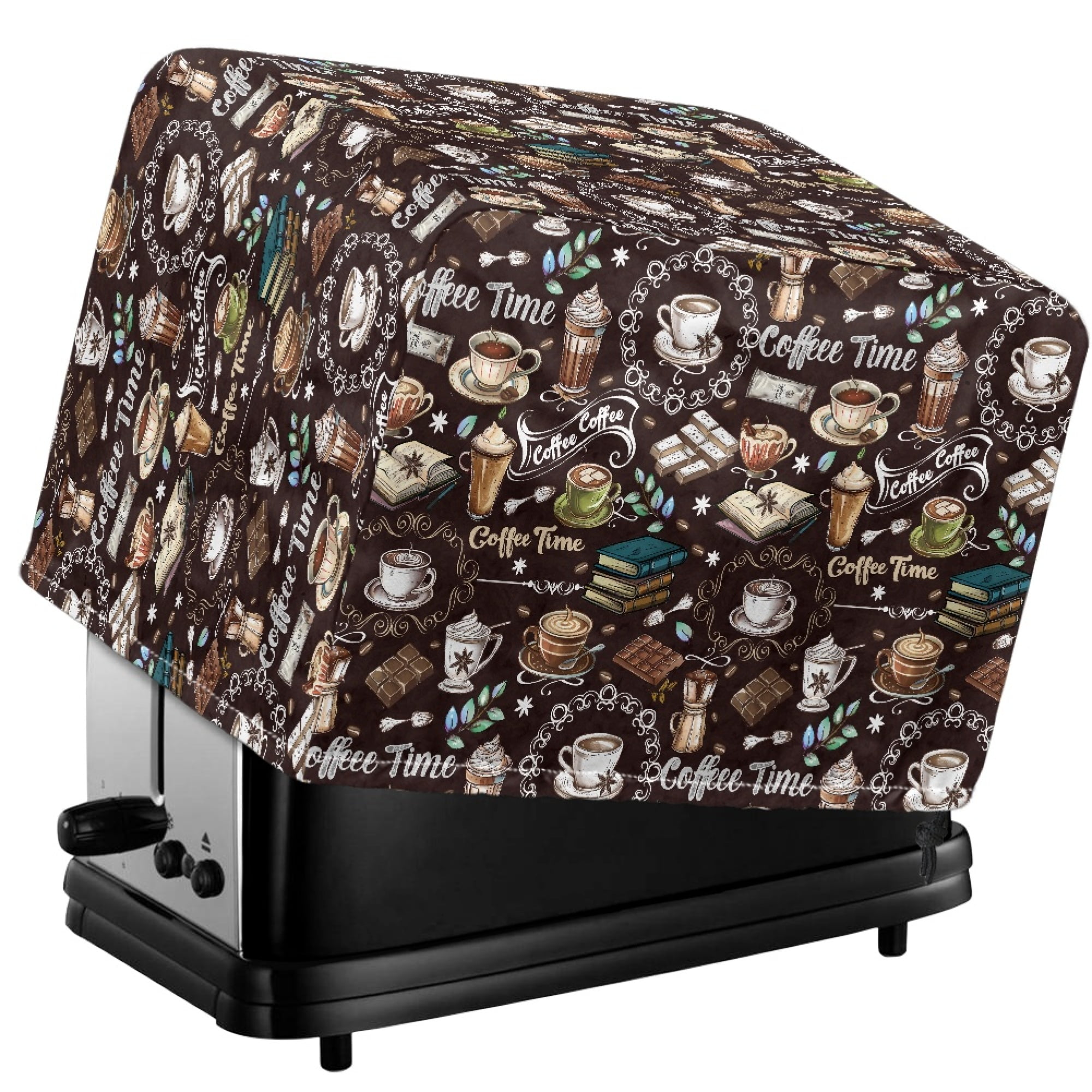 HELLHERO Coffee Theme Print 2 Slice Toaster Cover, Durable Kitchen ...