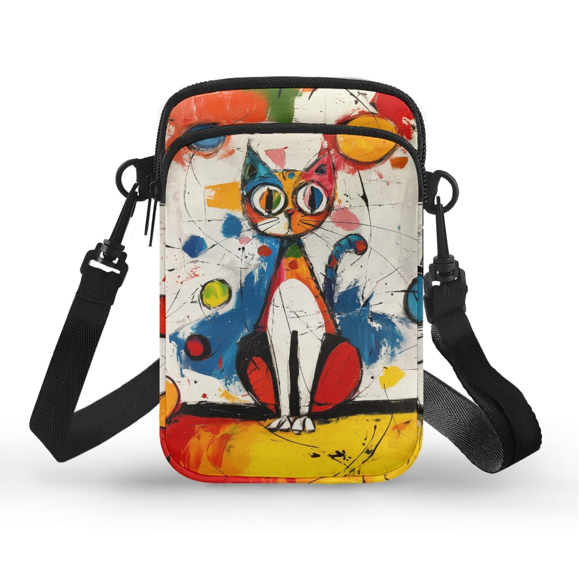HELLHERO Colorful Cat Pattern Design Adjustable Shoulder Strap ...