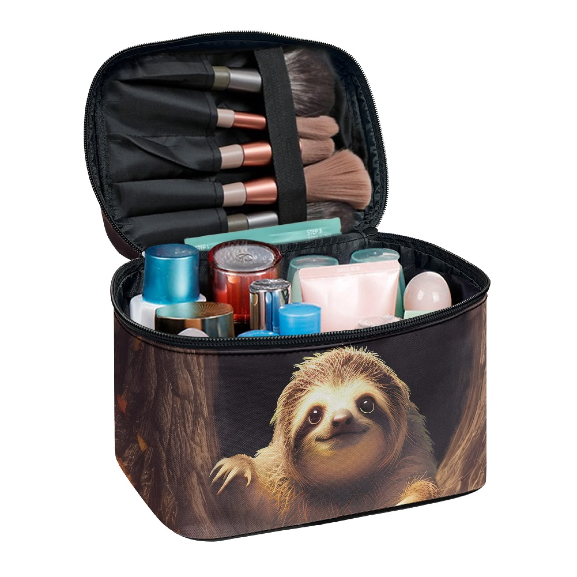 HELLHERO Cosmetic Bag Make Up Organizer Case Top-Handle Cosmetic Bag ...