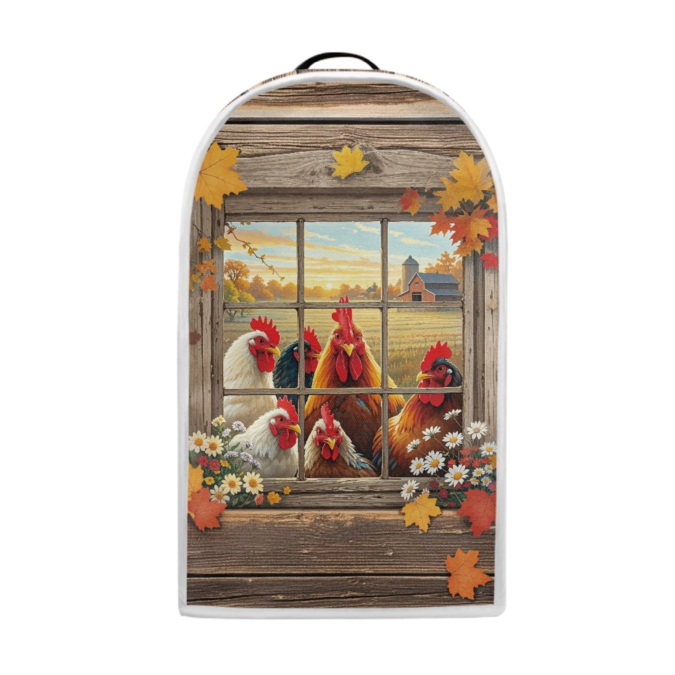 HELLHERO Country-Style Rooster and Daisy Pattern AntiSlip 15.94"H x 9. ...