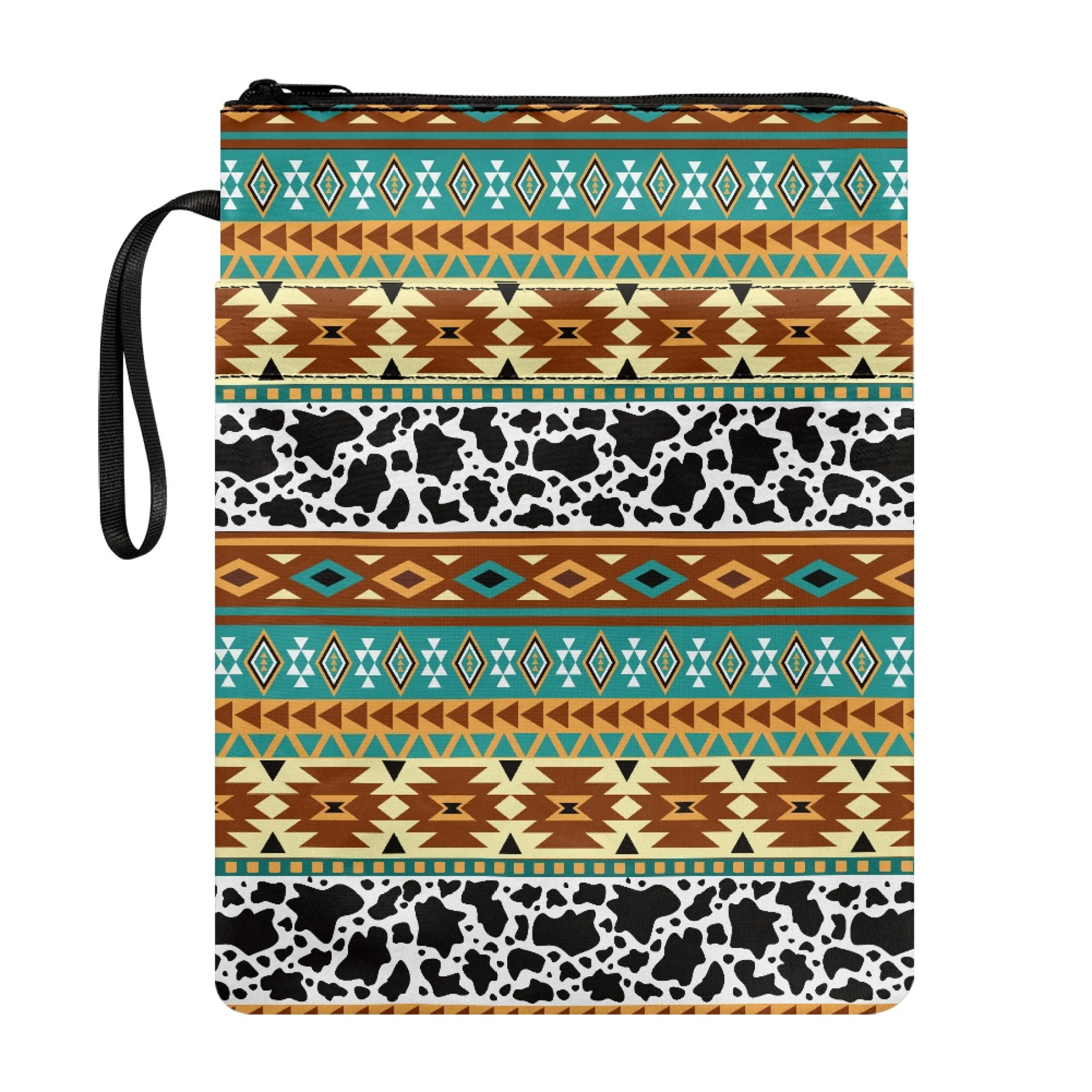 HELLHERO Cow Print Book Sleeve Cover Book Covers for Washable Book ...