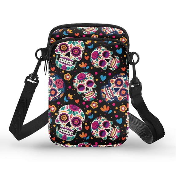 HELLHERO Crossbody Small Crossbody Bags Sugar Skulls Day of the Dead ...