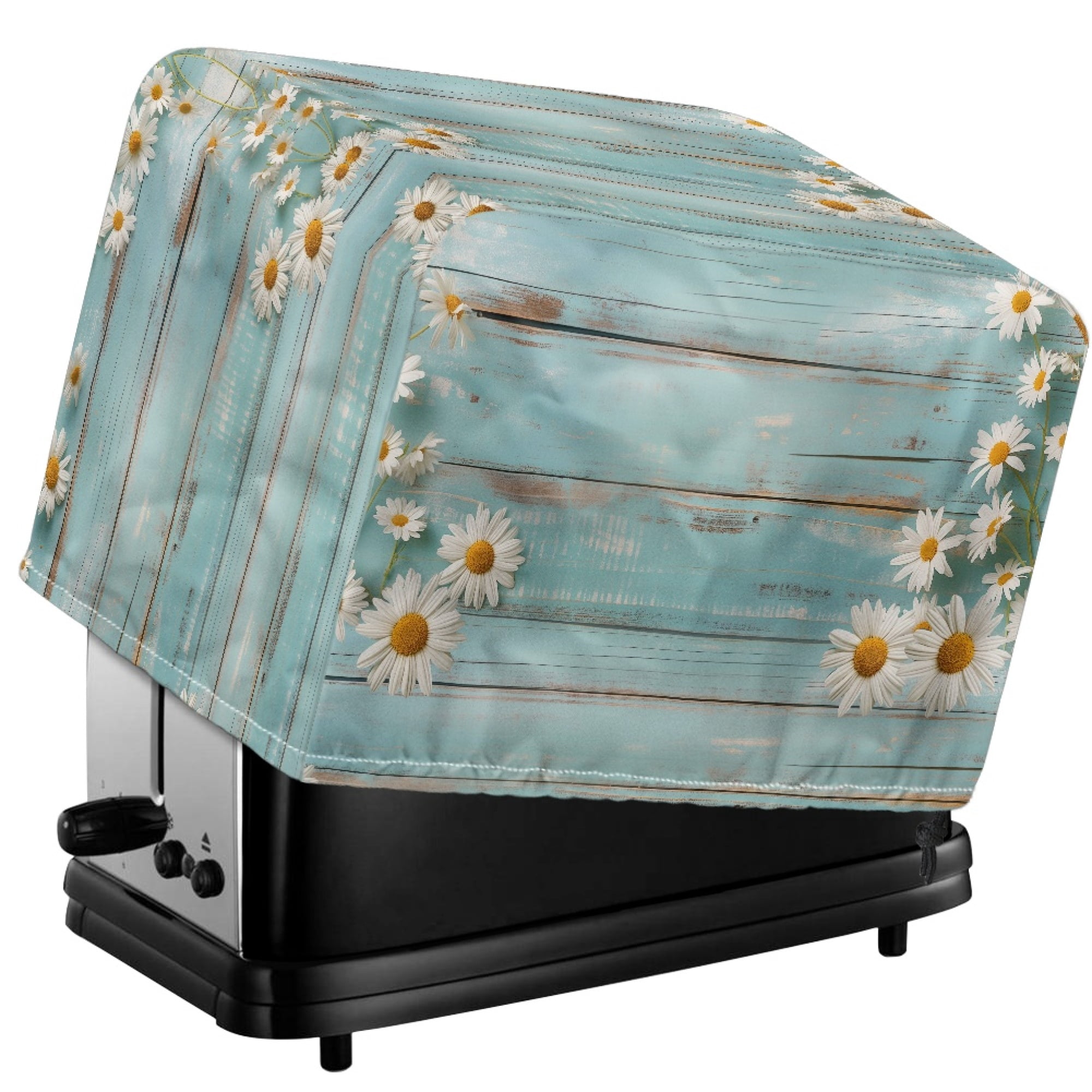 HELLHERO Daisy Print Dustproof 4 Slice Toaster Cover with Top Handle ...