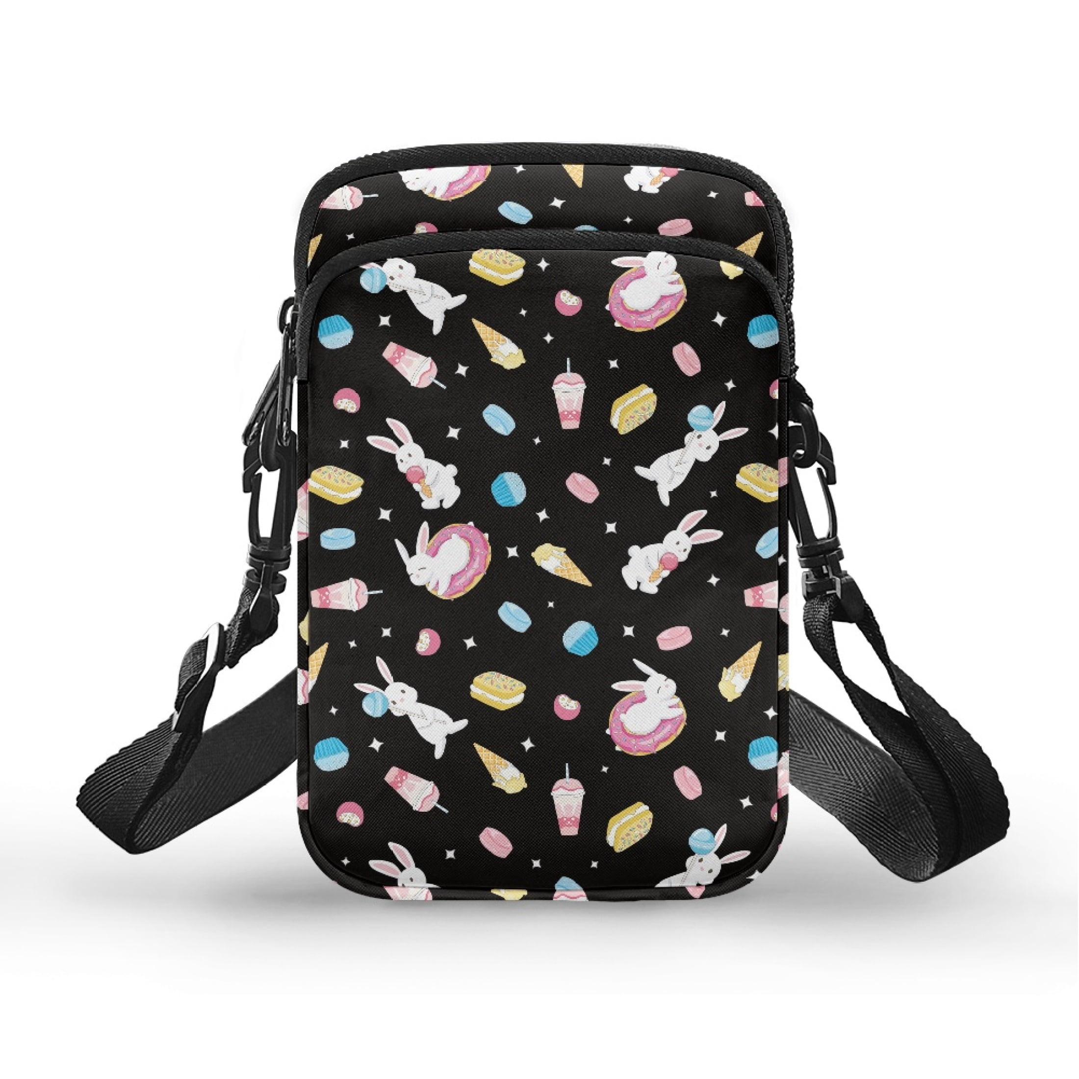 HELLHERO Desserts Cartoon Shoulder Bags 2 Layers Polyester Unisex 4 ...