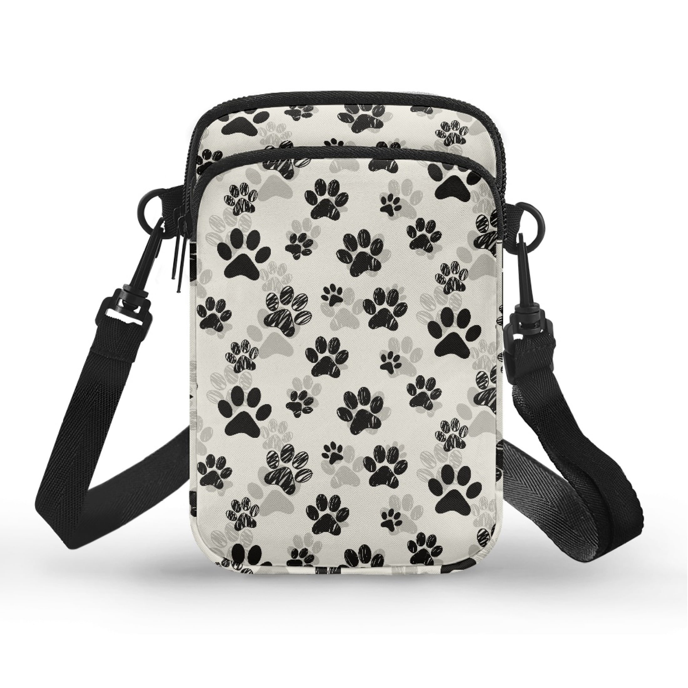 HELLHERO Dog Paw Print Travel Daily Use Adjustable Strap Double-layer ...