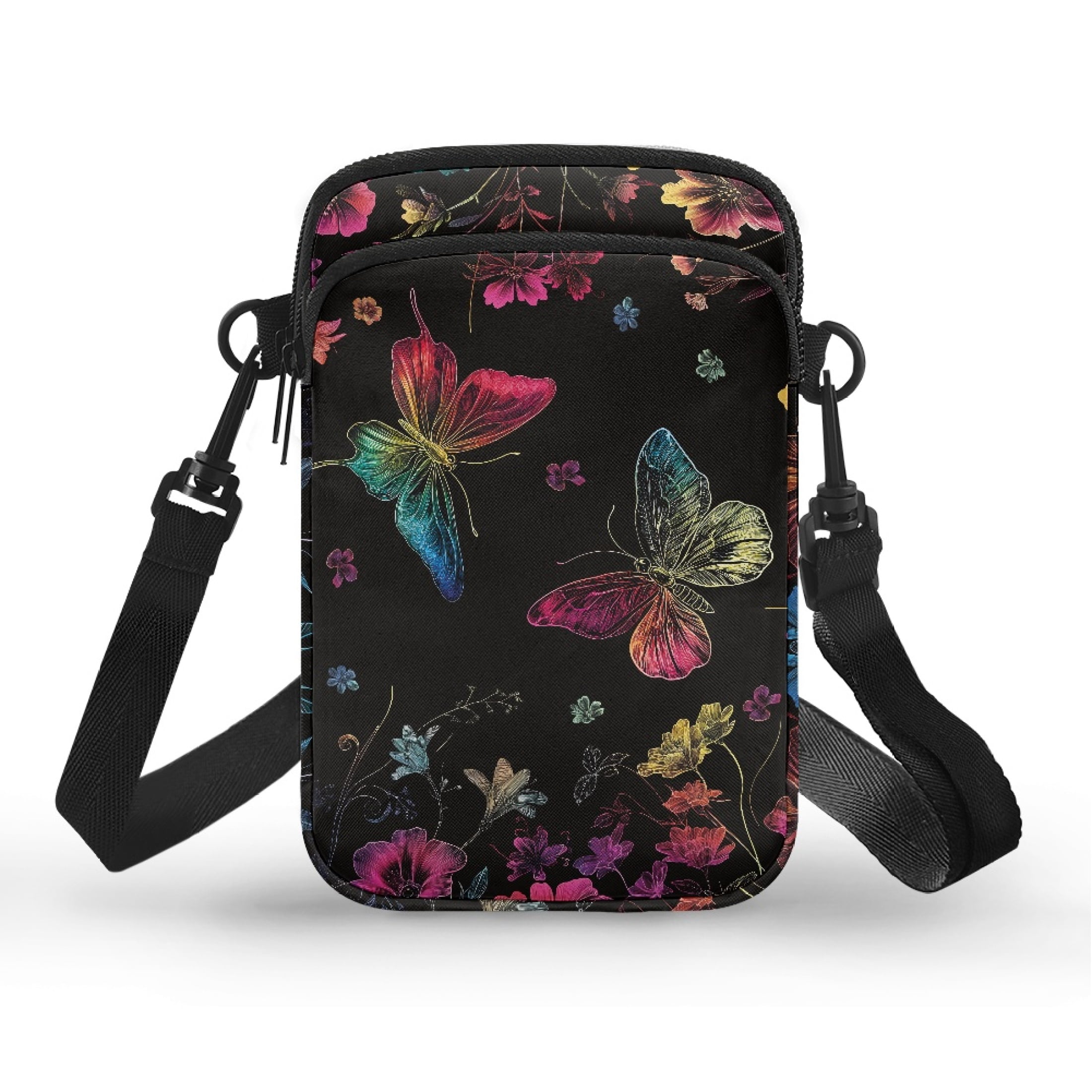 HELLHERO Double Deck Cross Body Purse, Polyester Travel Crossbody Purse ...