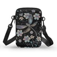 HELLHERO Dragonfly and Floral Pattern Polyester Crossbody Sling Bags ...