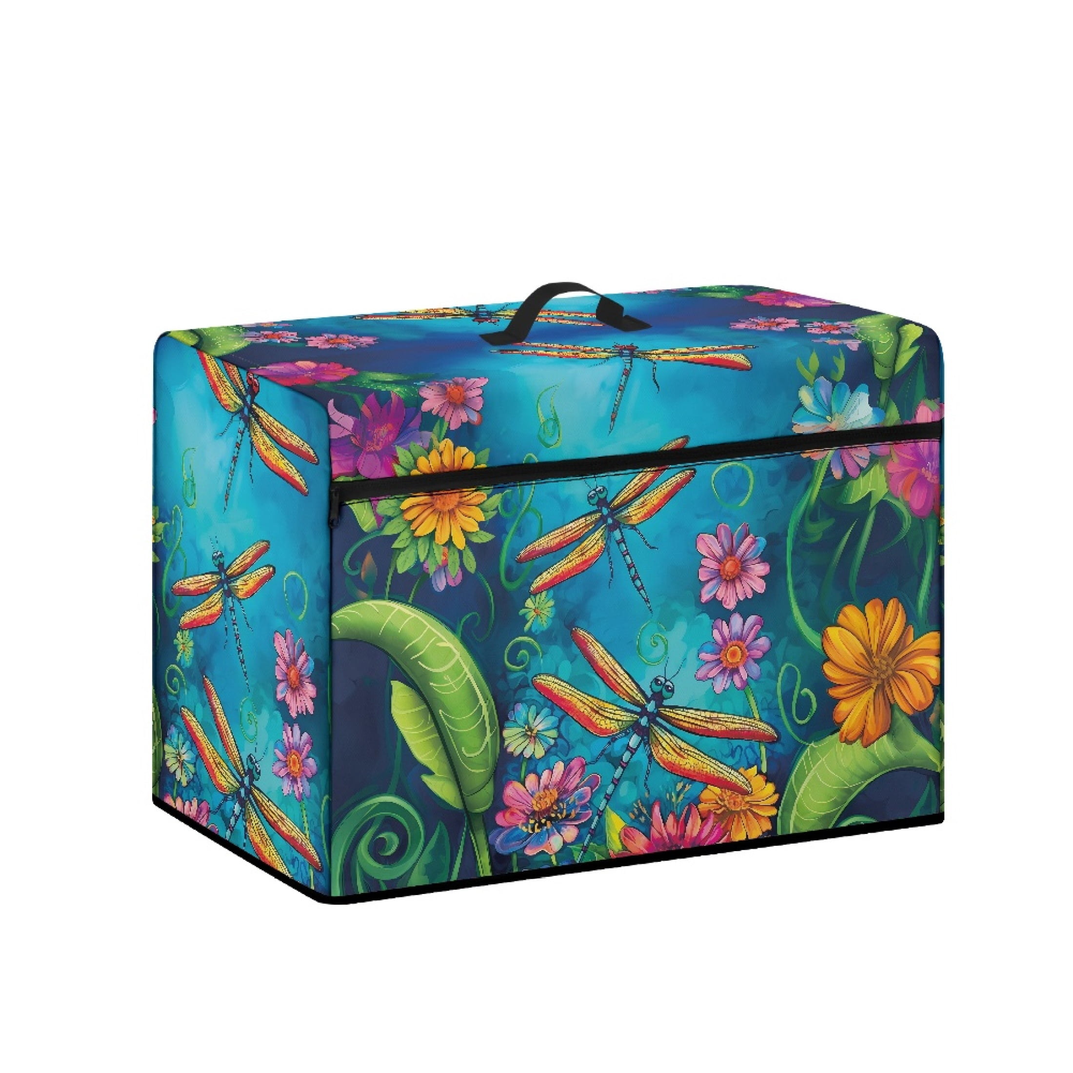 HELLHERO Dragonfly Sewing Machine Protector Cover with Handle and ...