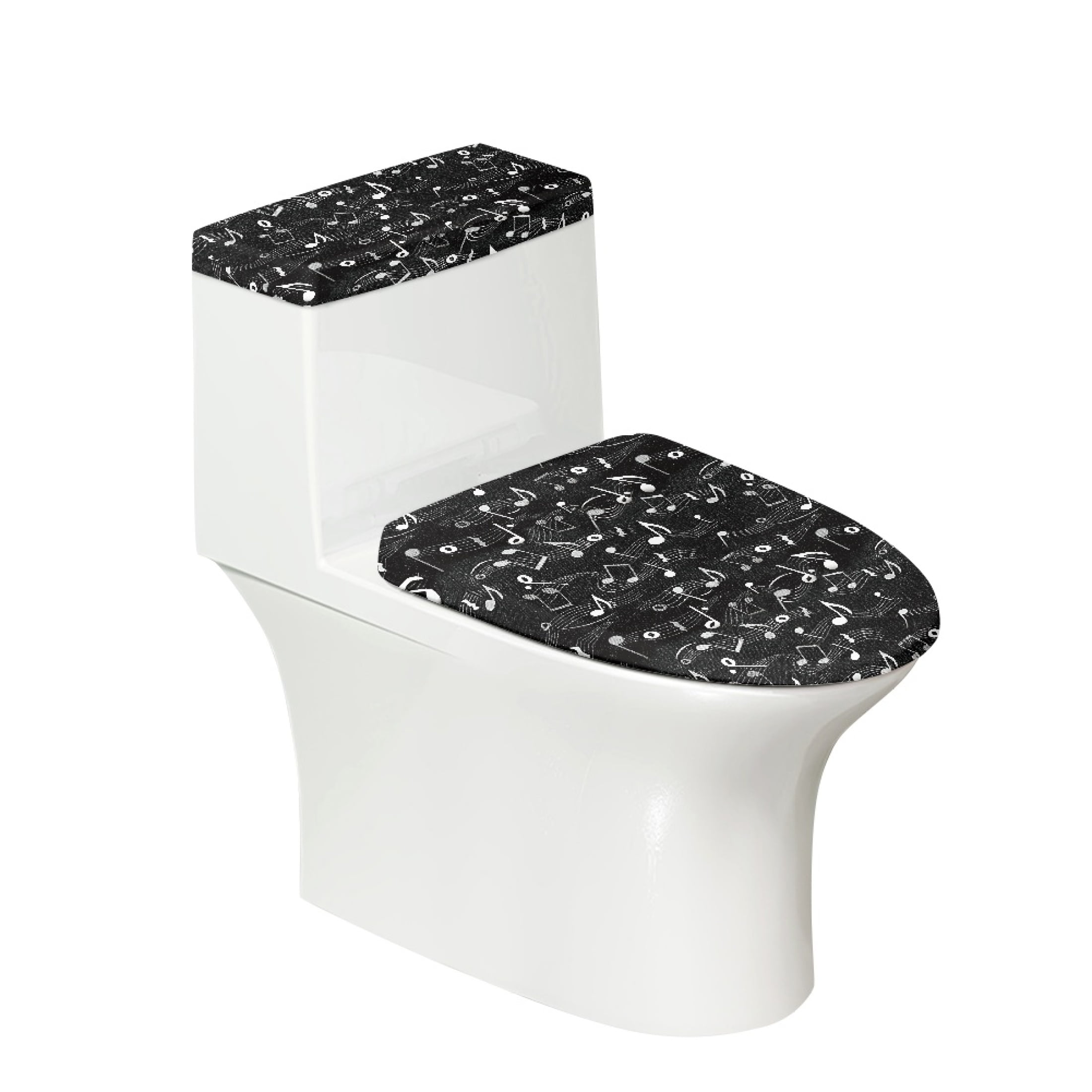 HELLHERO Elastic Fabric Toilet Lid Seat Cover Toilet Lid Seat Cover Set ...