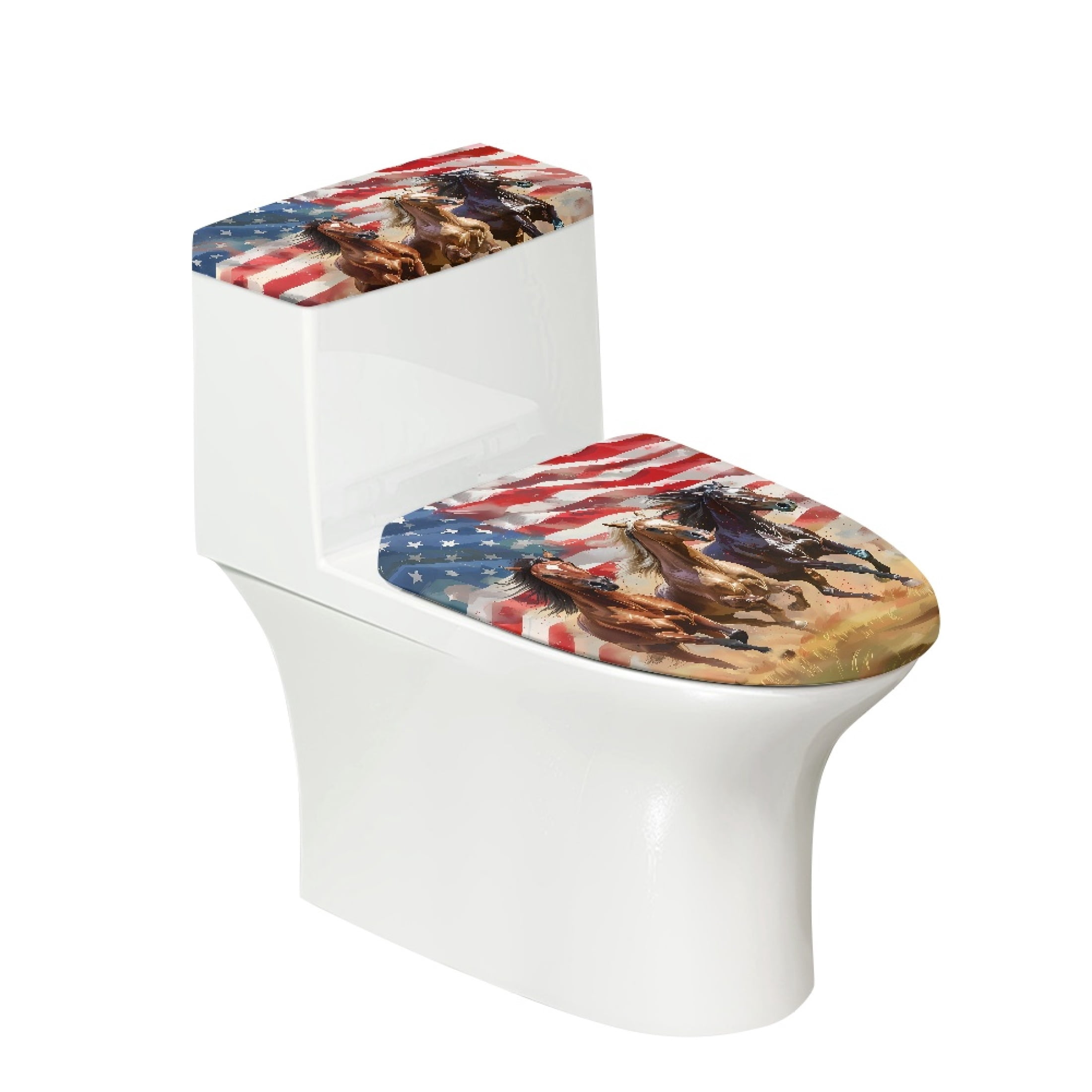 HELLHERO Fits All Toilet Shapes Elastic Bottom Bathroom Toilet Cozy Set ...