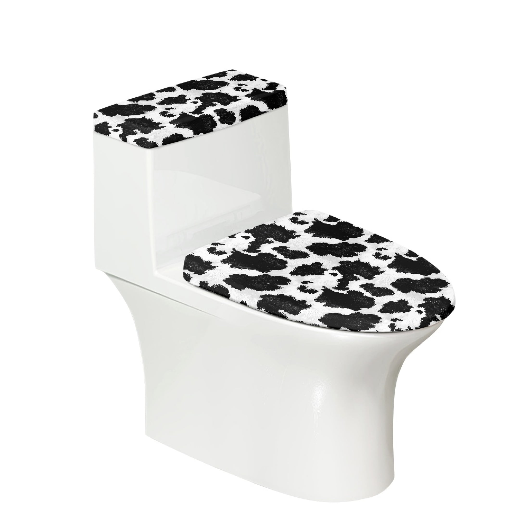 HELLHERO Fits All Toilet Shapes Polyester Fabric Toilet Lid Cover and ...