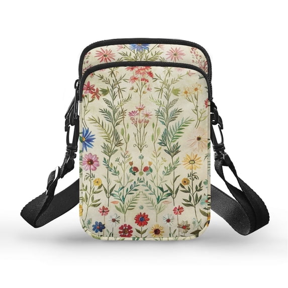 HELLHERO Floral Shoulder Purse for Adults Polyester Crossbody Sling ...