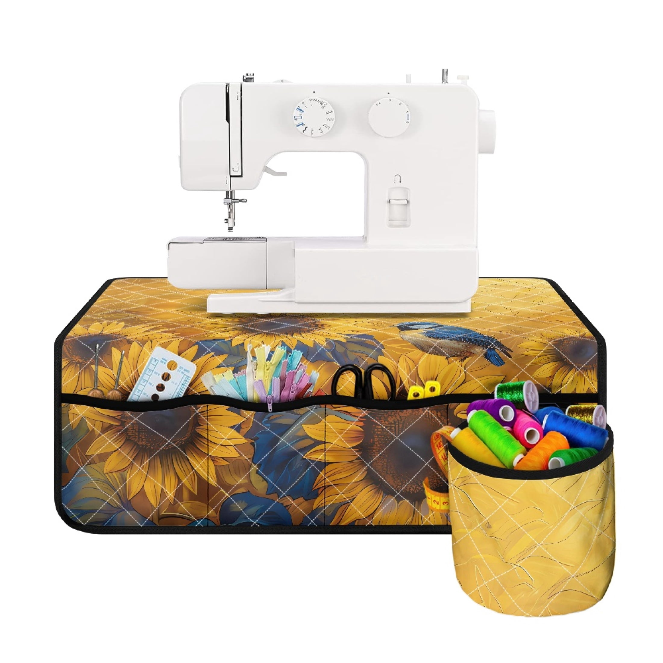 HELLHERO Galloping Horse Sunflowers Sew Machine Mat Travelling Storage ...