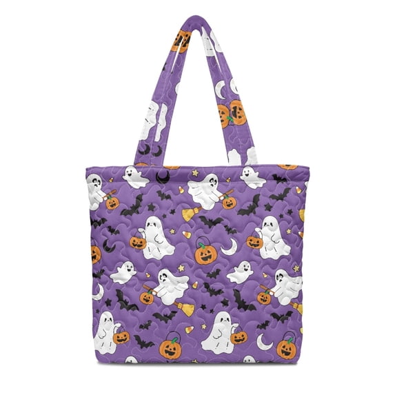 HELLHERO Ghost Bat Pattern Foldable Quilted Shopping Bag for Work ...
