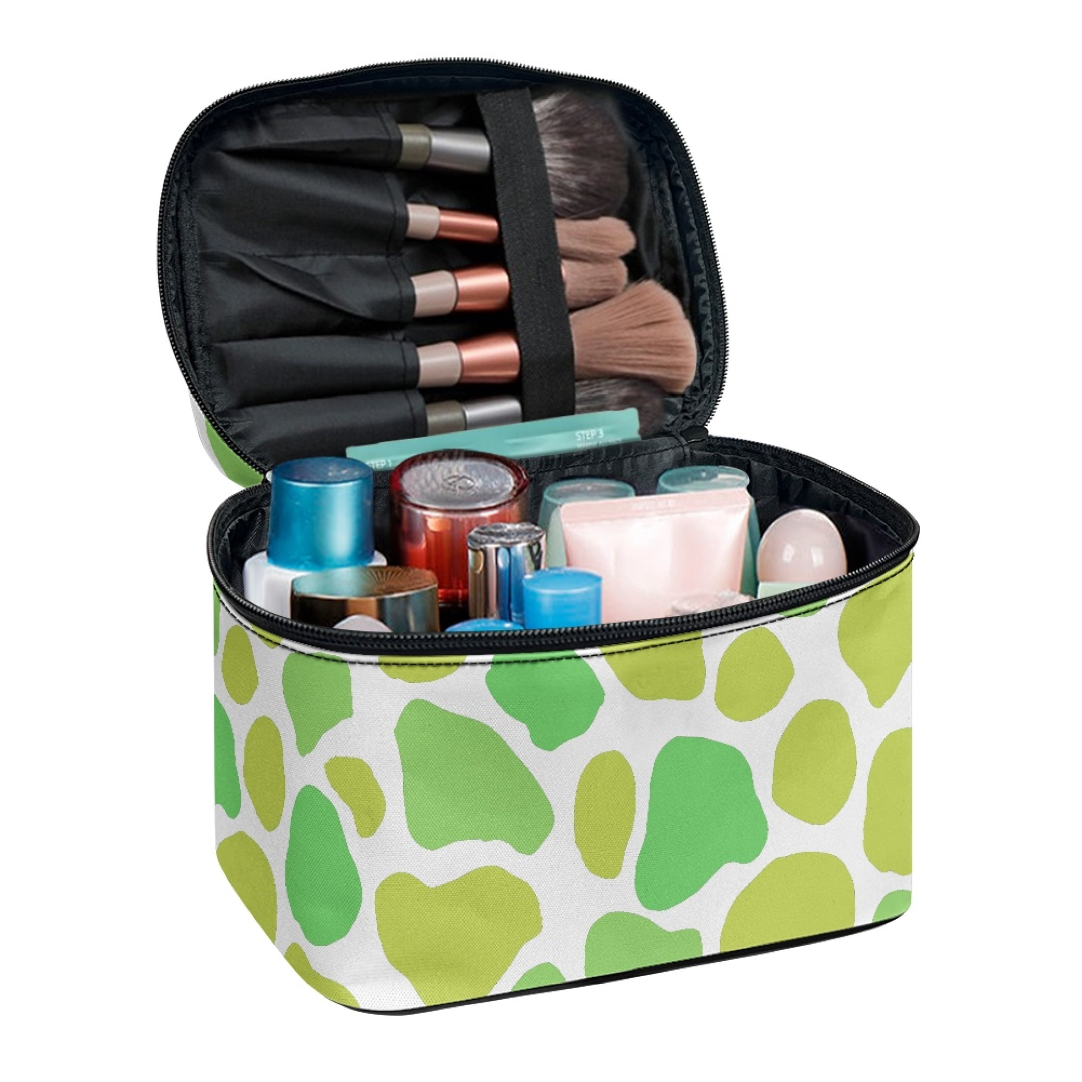 HELLHERO Green Swirl Spot Pouch Make Up Organizer Bag Handy Makeup ...