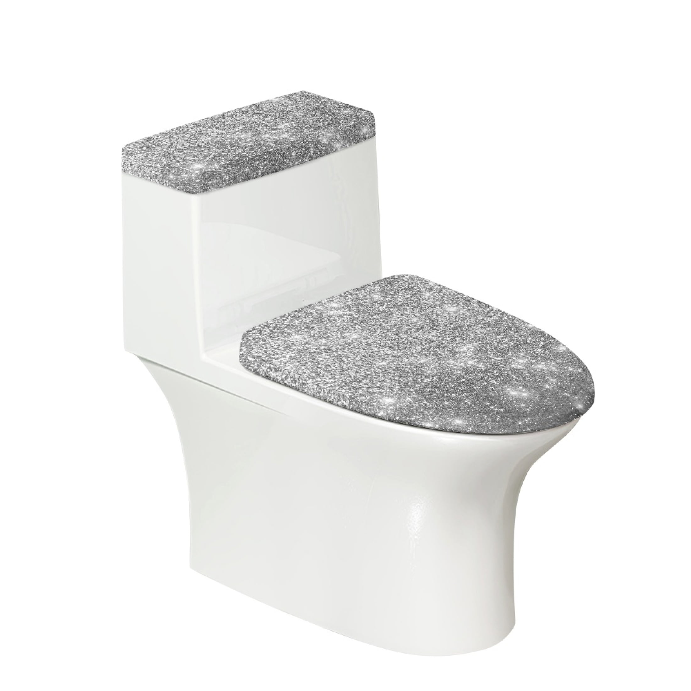 HELLHERO Grey Elastic Edge Toilet Lid Cover with Stretch - Walmart.com