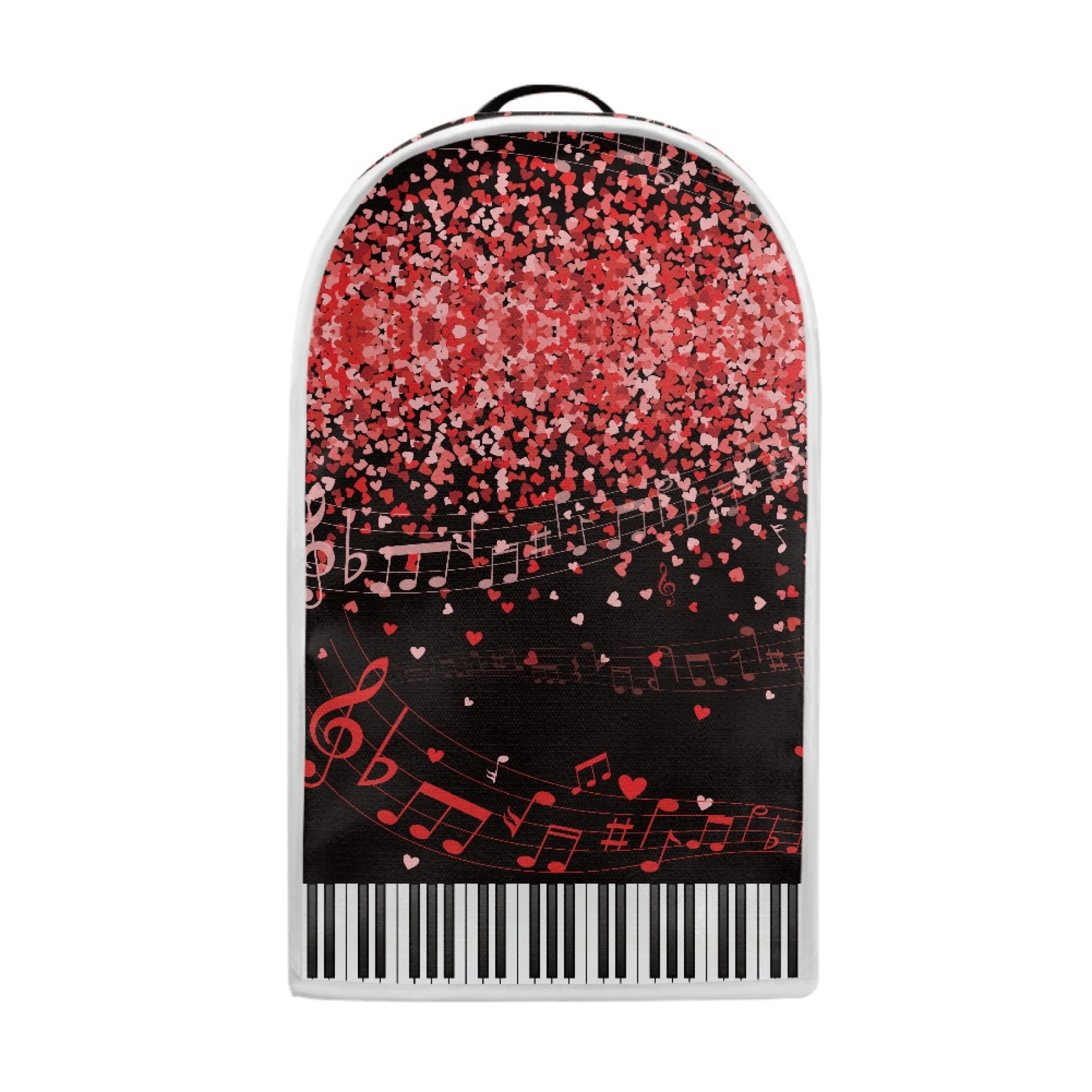 HELLHERO Heart-Shaped Musical Patterns Food Processor Cover Proof Stain ...