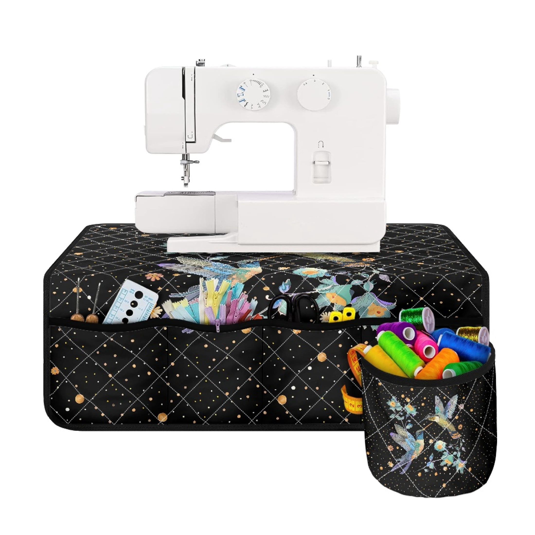 HELLHERO Hummingbird Floral Design Sewing Machine Pad Foldable ...