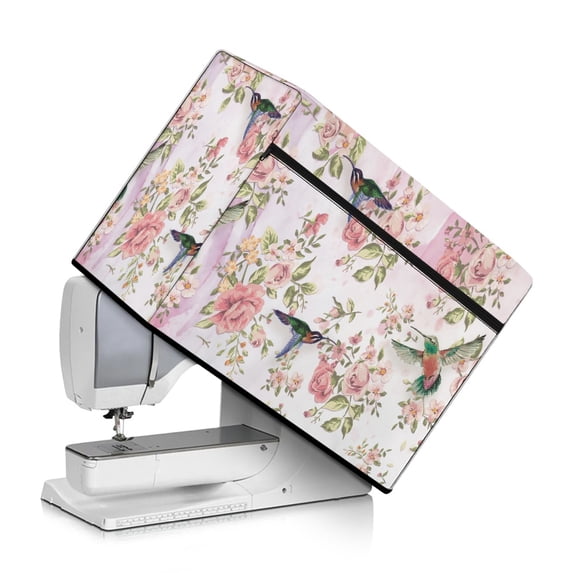 HELLHERO Hummingbird Rose Pattern Sewing Machine Dust Cover and ...