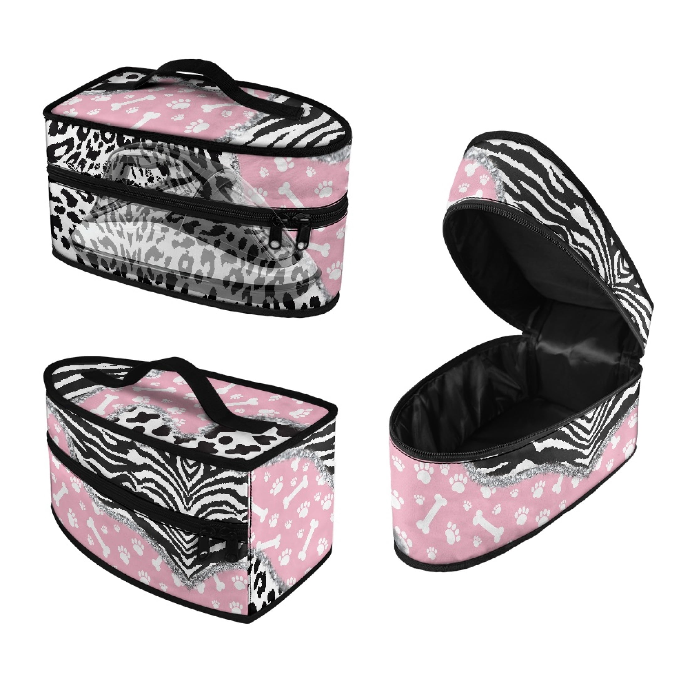 HELLHERO Iron Carry Bag Zebra and Paw Prints Portable Travel Iron ...