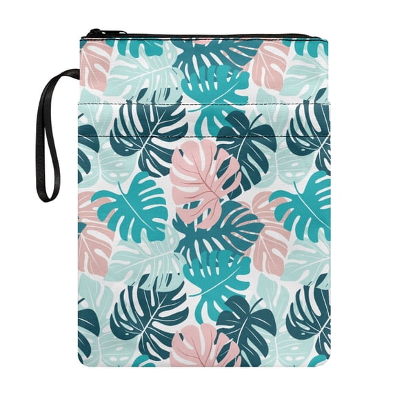 HELLHERO Leaves Pattern Polyester Fabric Tote Bags for Men Easy Carry ...