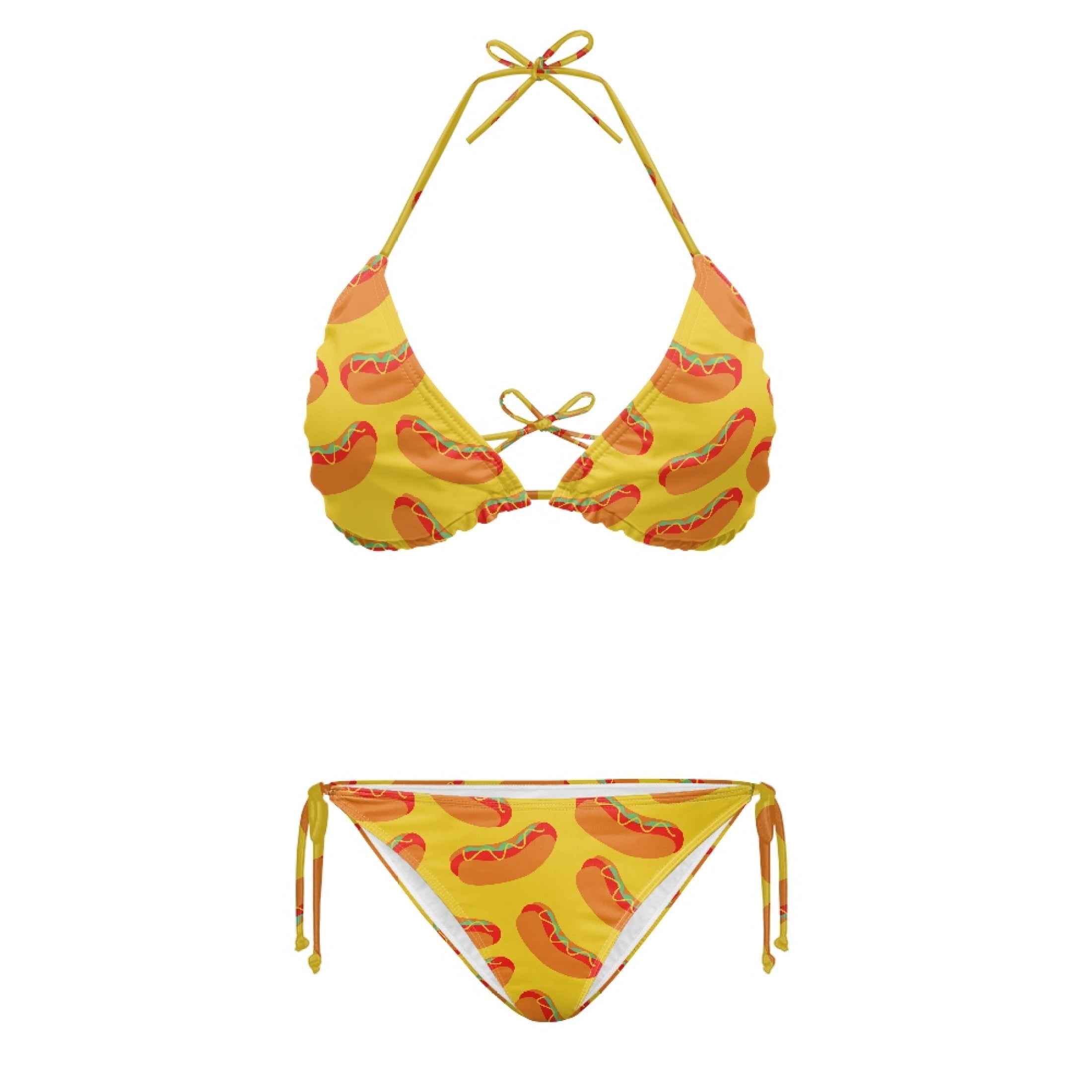 HELLHERO Lightweight Hot Dog Print Two Piece Bikini Set for Women ...