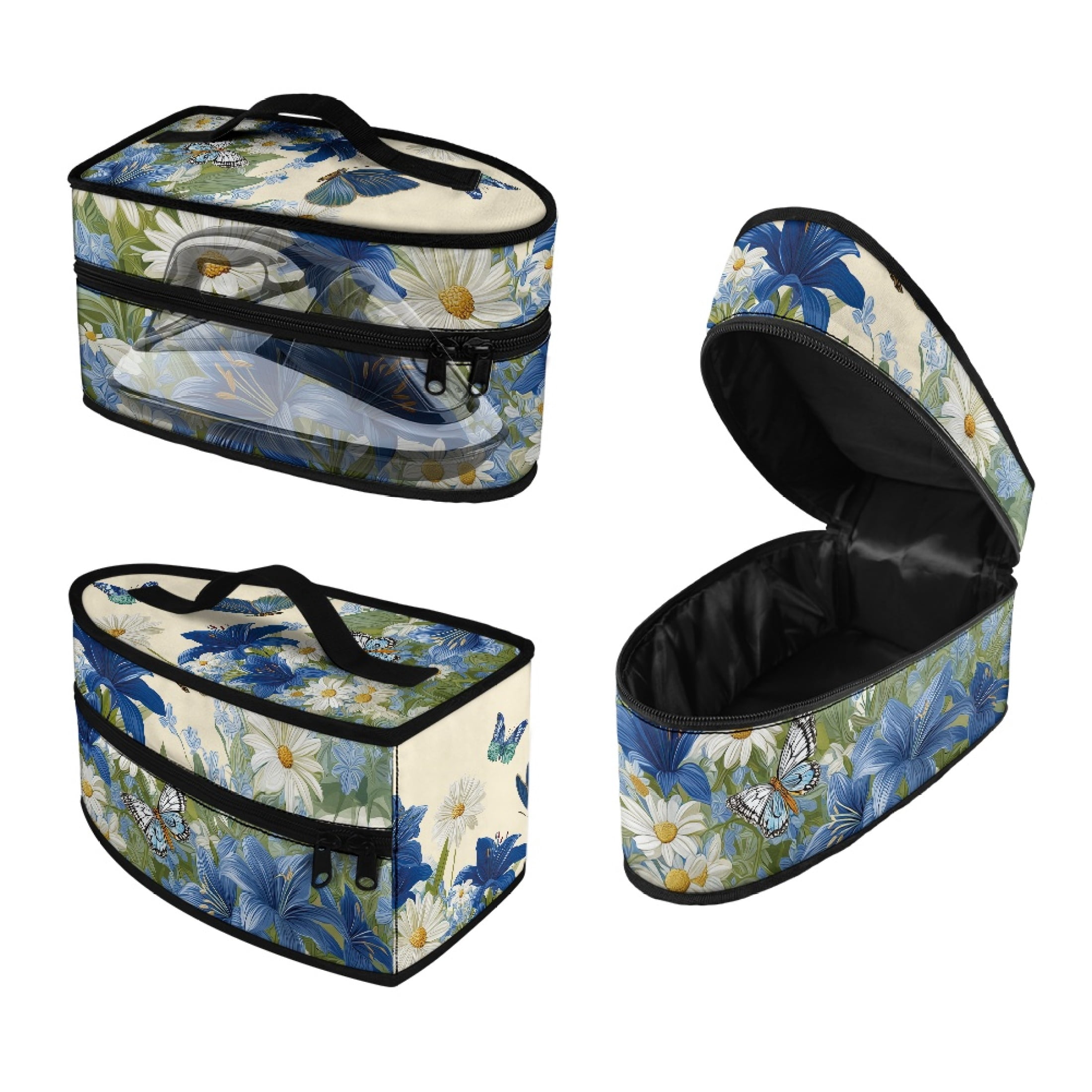 HELLHERO Lilies Daisies Butterflies Travel Irons Carrying Case ...