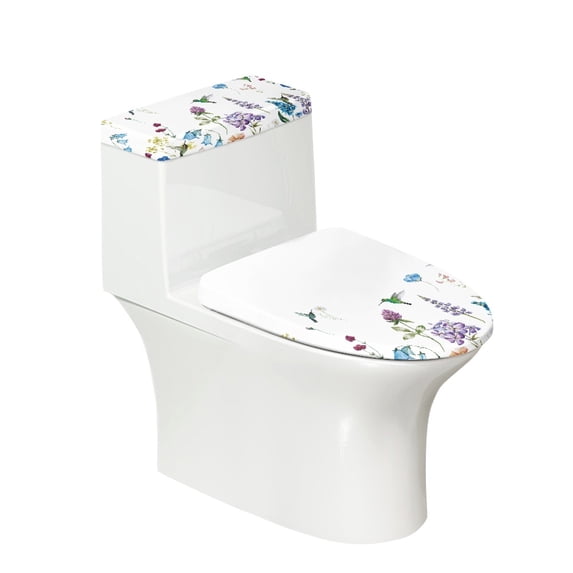 HELLHERO Little Bird Toilet Seat Lid Cover Set for Universal Elastic ...