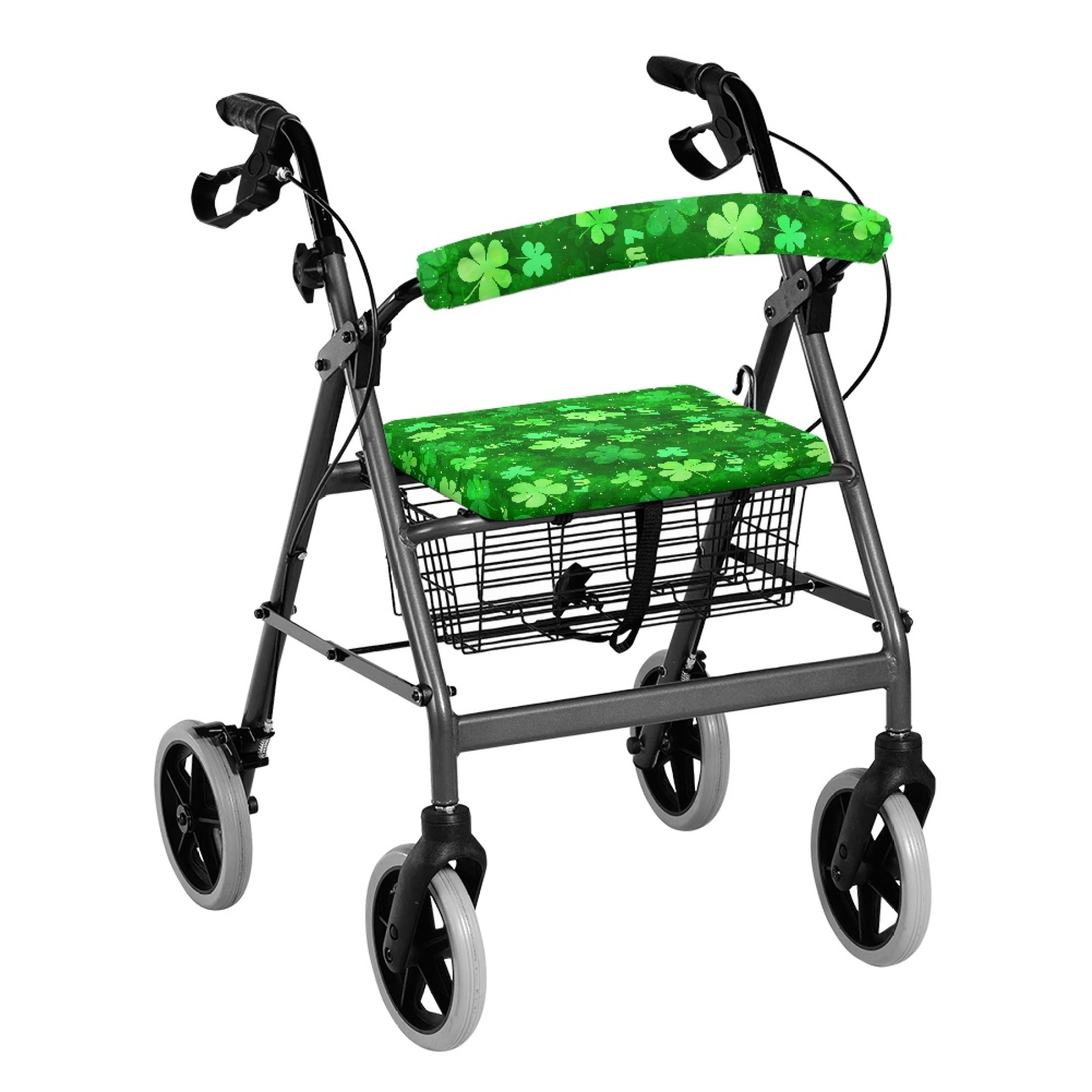 HELLHERO Lucky Clover Rollator Walker Seat Covers and Rollator Seat ...