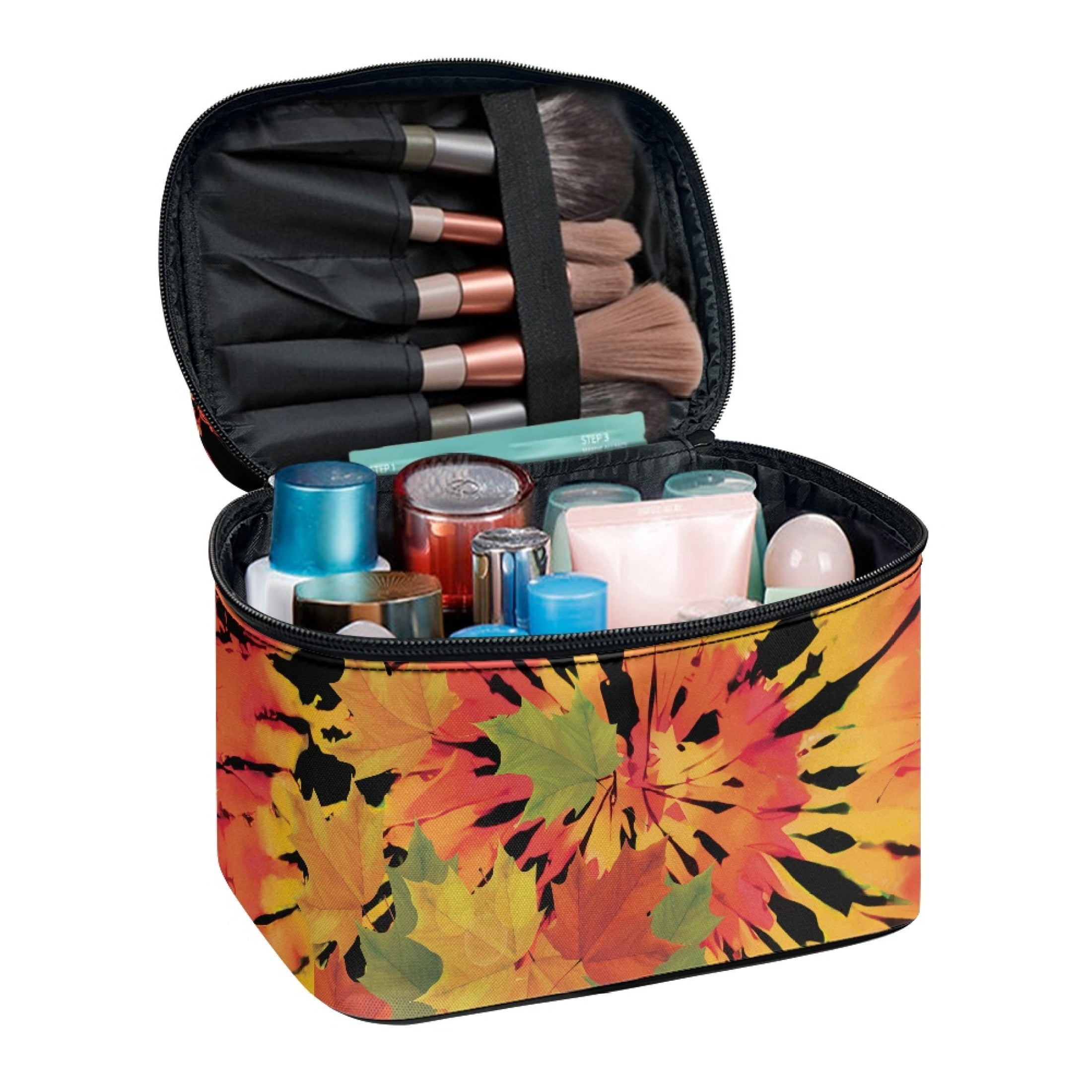 HELLHERO Makeup Skincare Organizer Make up Bag Double Zipper Portable ...