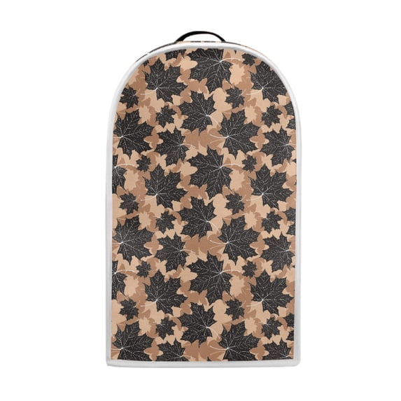 HELLHERO Maple Leaf Leopard Print Design Coffee Machine Dust Cover Top ...