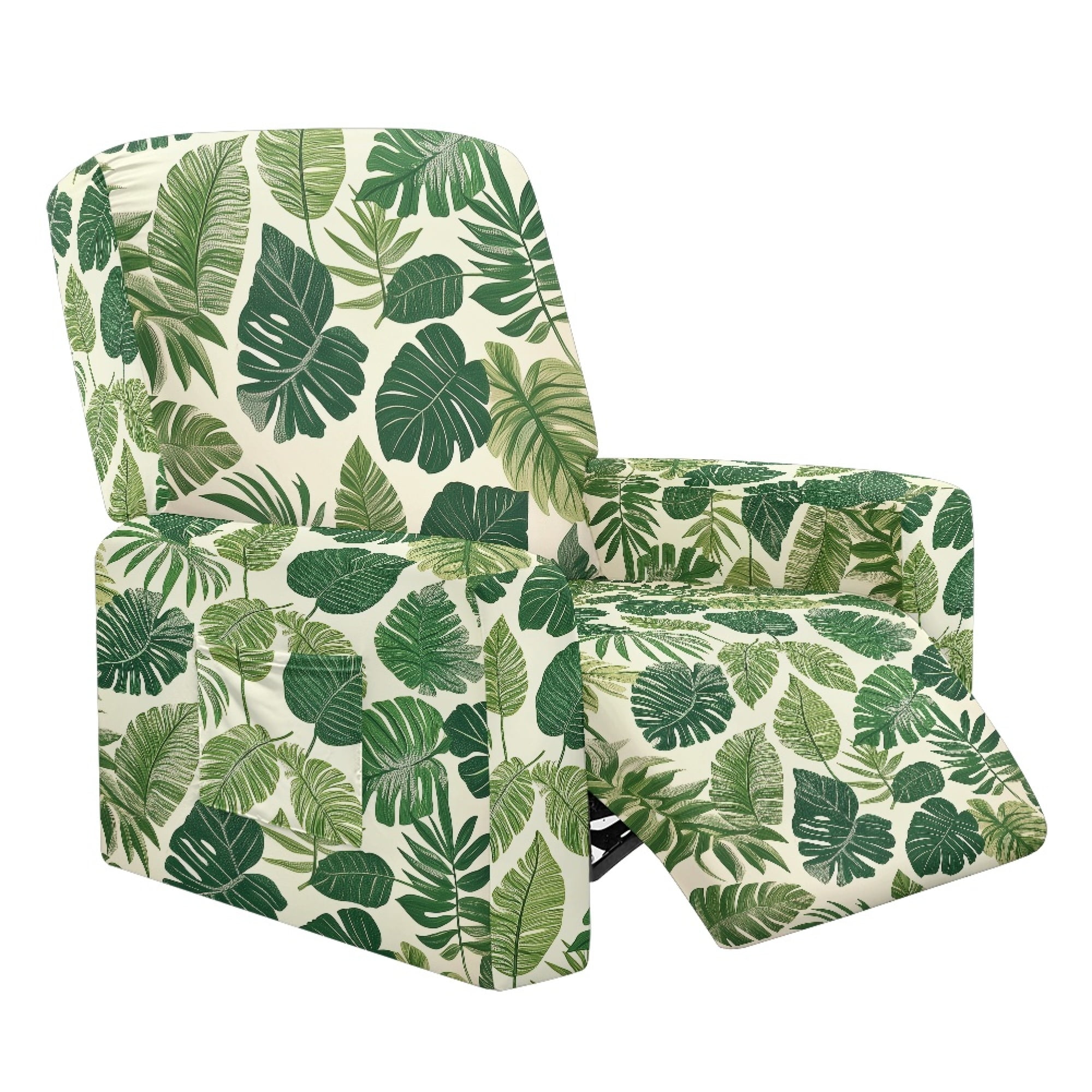 HELLHERO Monstera Print Recliner Sofa Cover 1 Seater Lazy Boy Chair ...