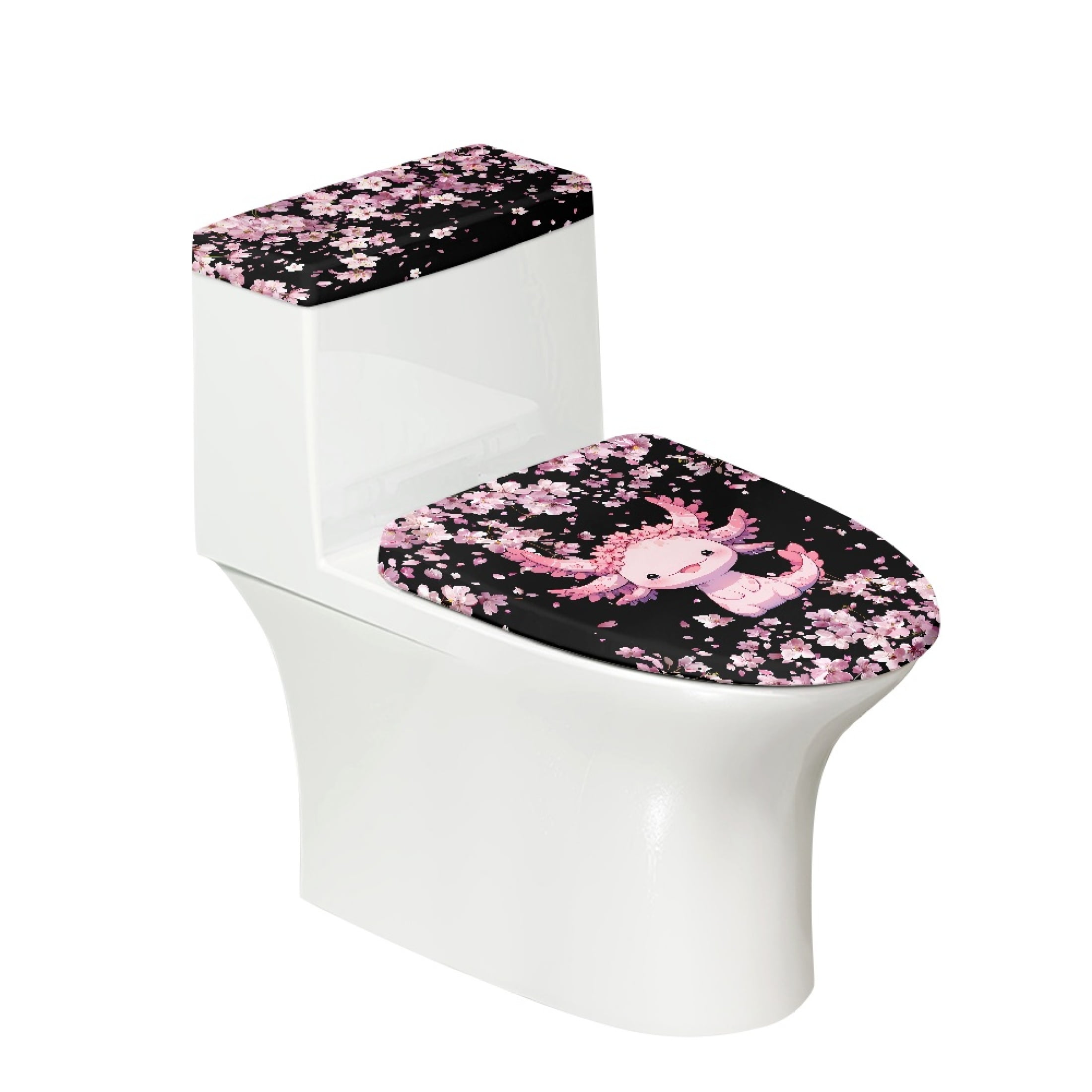 HELLHERO Newt Toilet Seat Protector Elastic Bottom 2-Piece Easy to ...