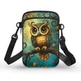 HELLHERO Owl Pattern Crossbody Bag for Adults Polyester Women Messenger ...