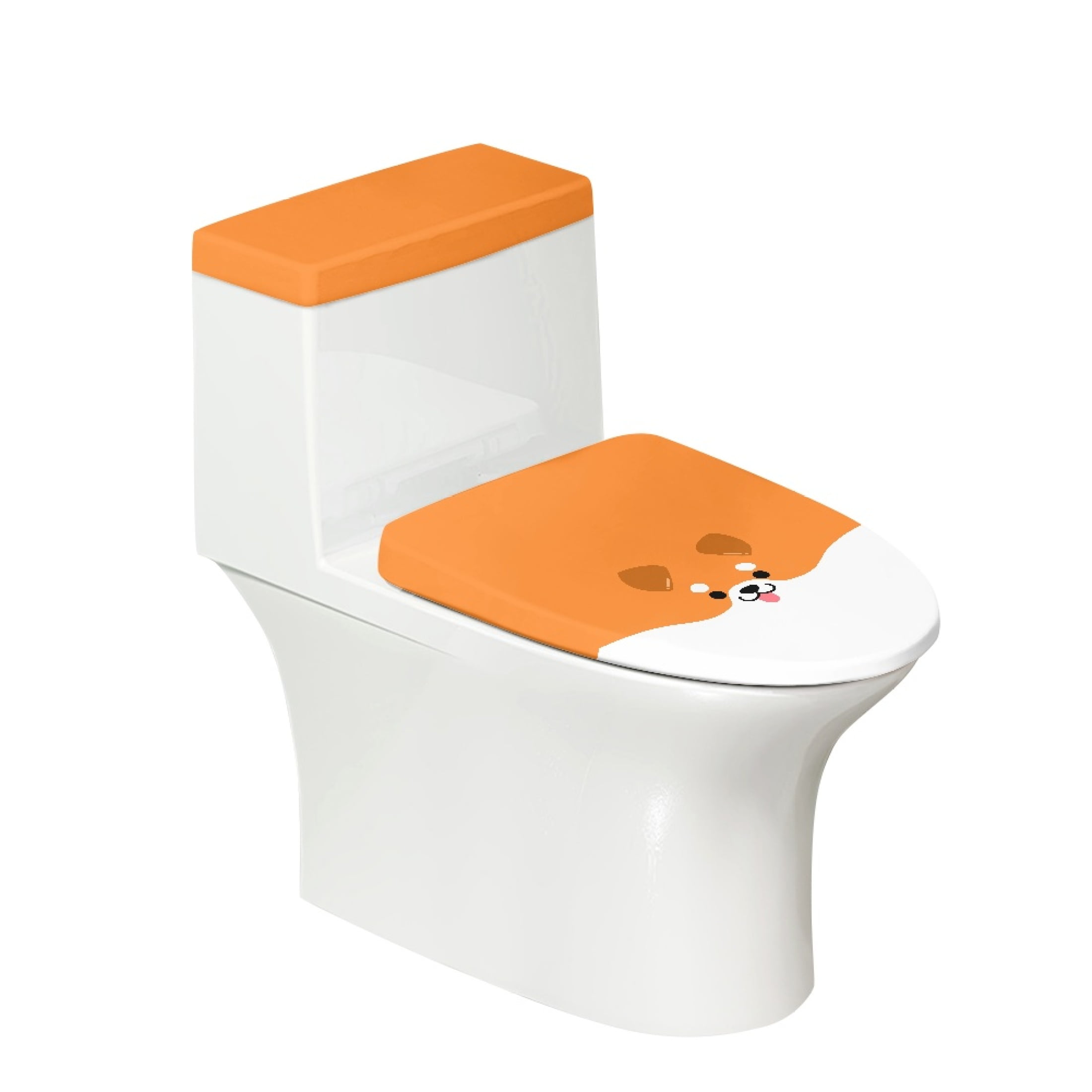 HELLHERO Polyester Fabric Toilet Lid Seat Cover Toilet Protector Cover ...