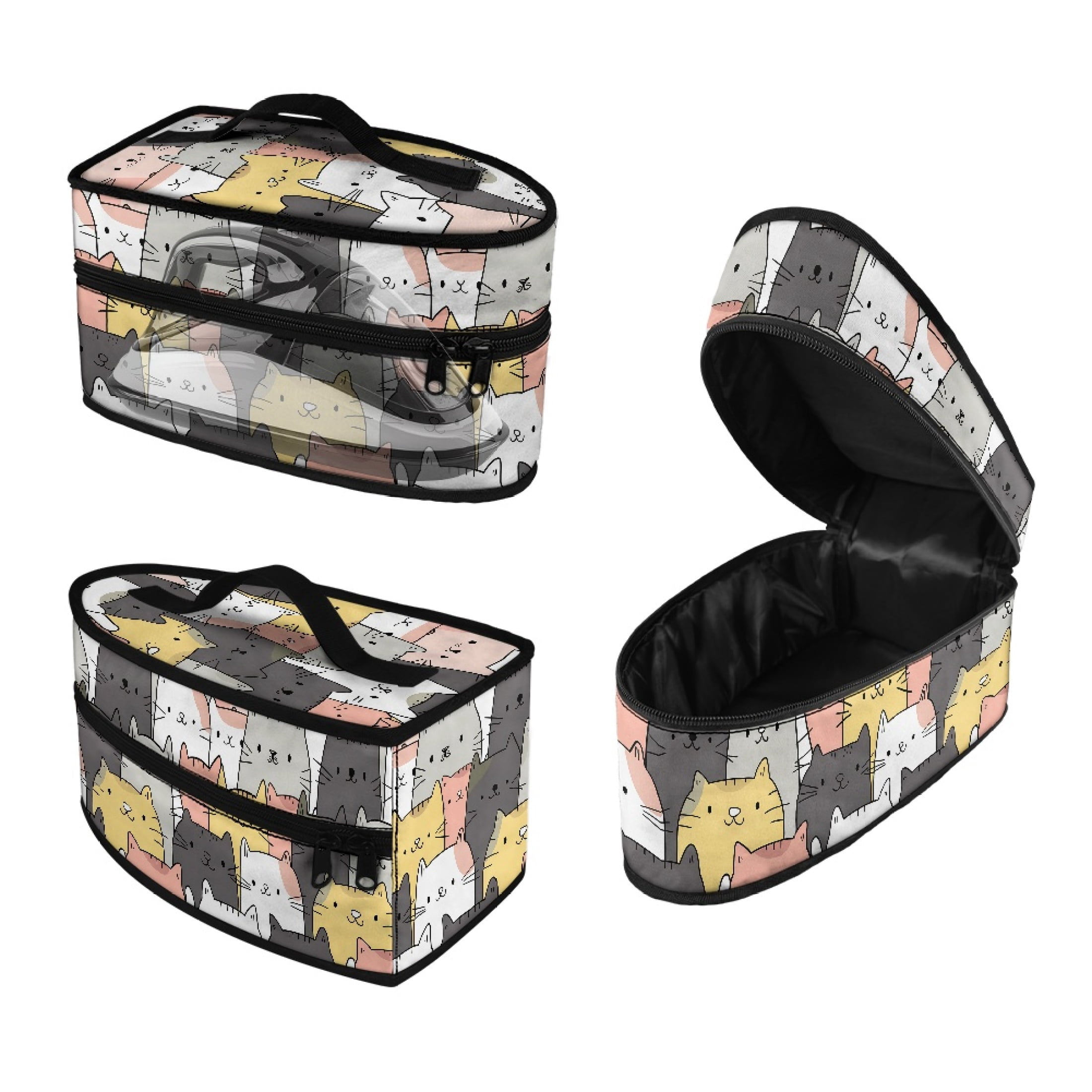 HELLHERO Portable Steam Iron Storage Case Most Iron Cat Pattern with ...