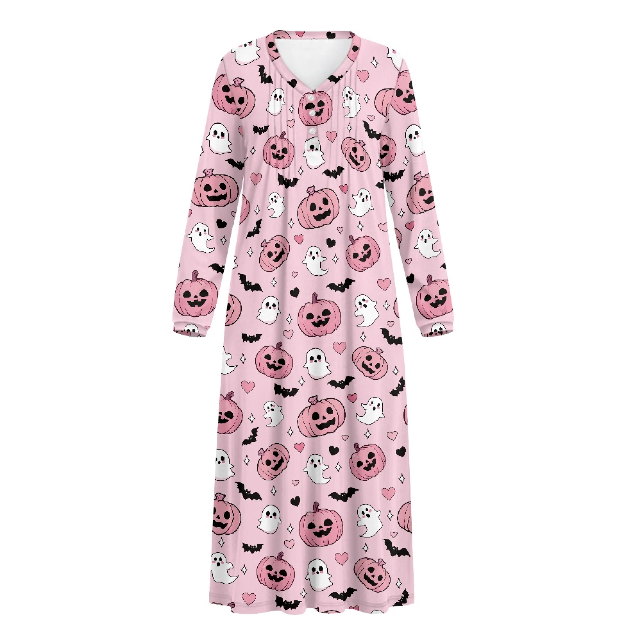 HELLHERO Pumpkin Ghost Bat Elastane Polyester Blend House Dress with ...