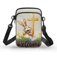 HELLHERO Rabbit and Chick Pattern Design with Zipper Sling Bag 4.33"x1 ...