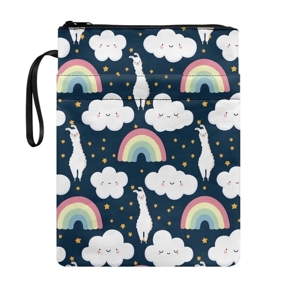 HELLHERO Rainbow Cloud Pattern Design Book Sleeve Protector Pouch, 1 pc ...